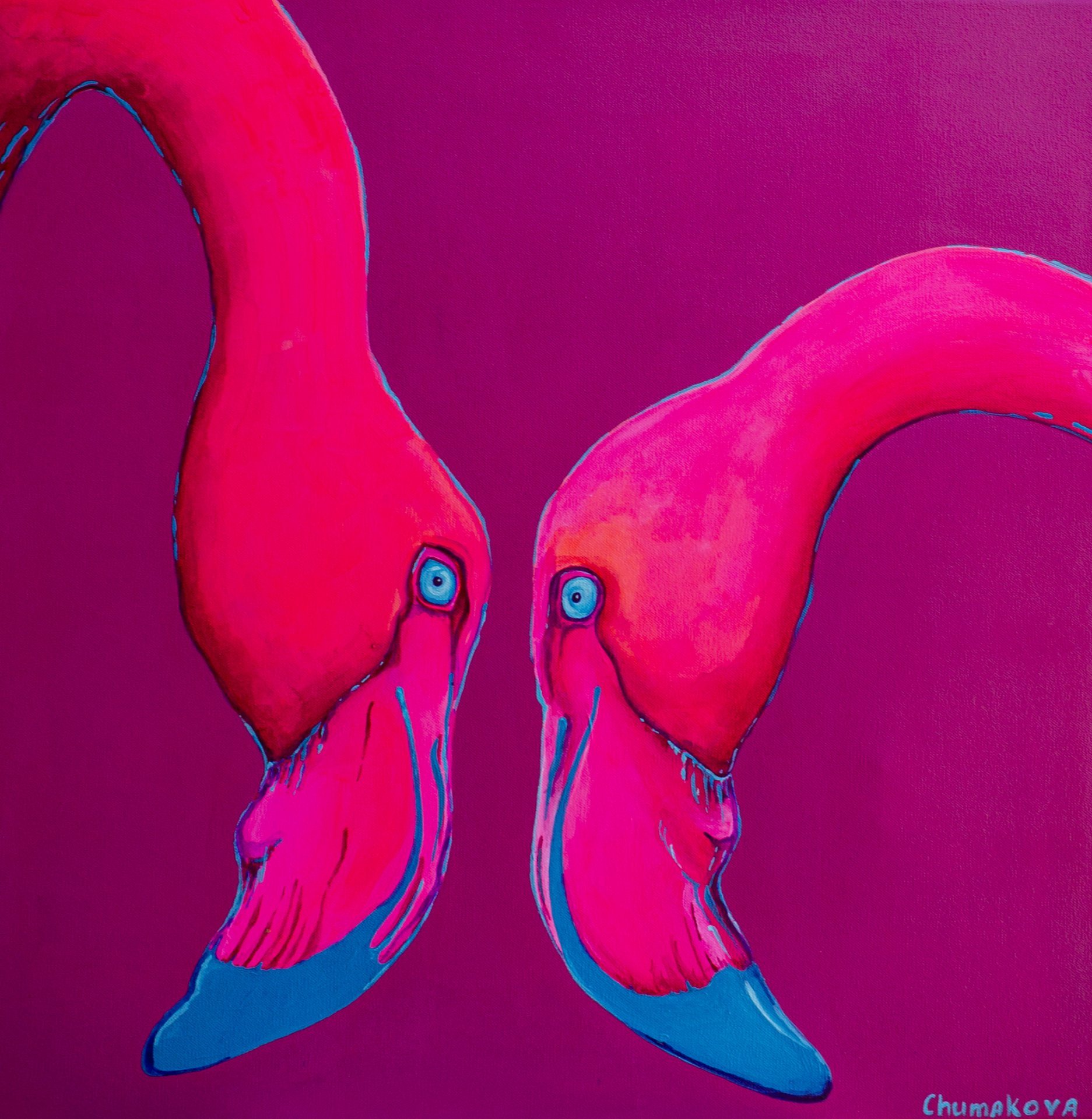 Picture Tet-a-tet 2024. Painting by Oksana Chumakova