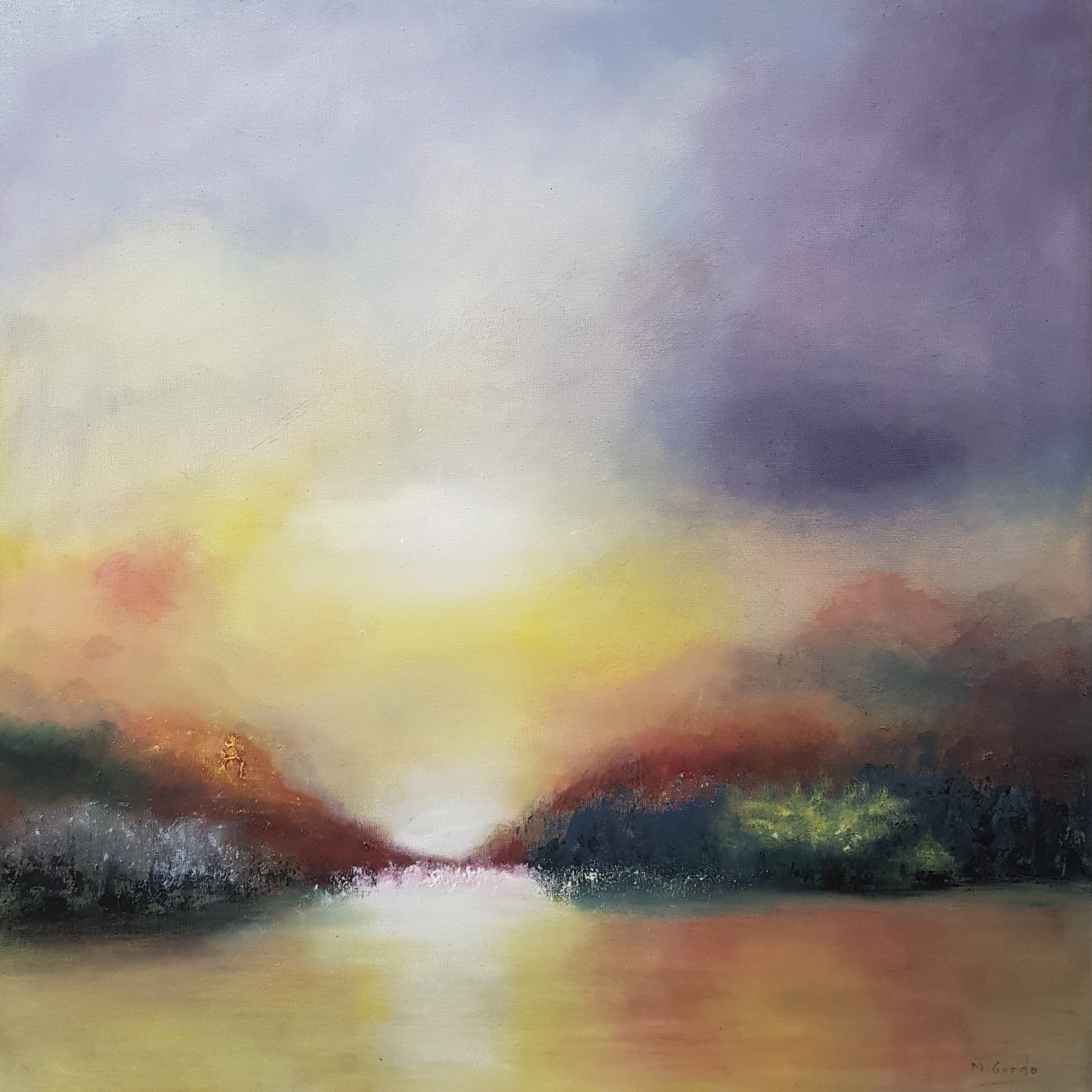 Mystical Splendor at Sunset Painting by Mercedes Gordo