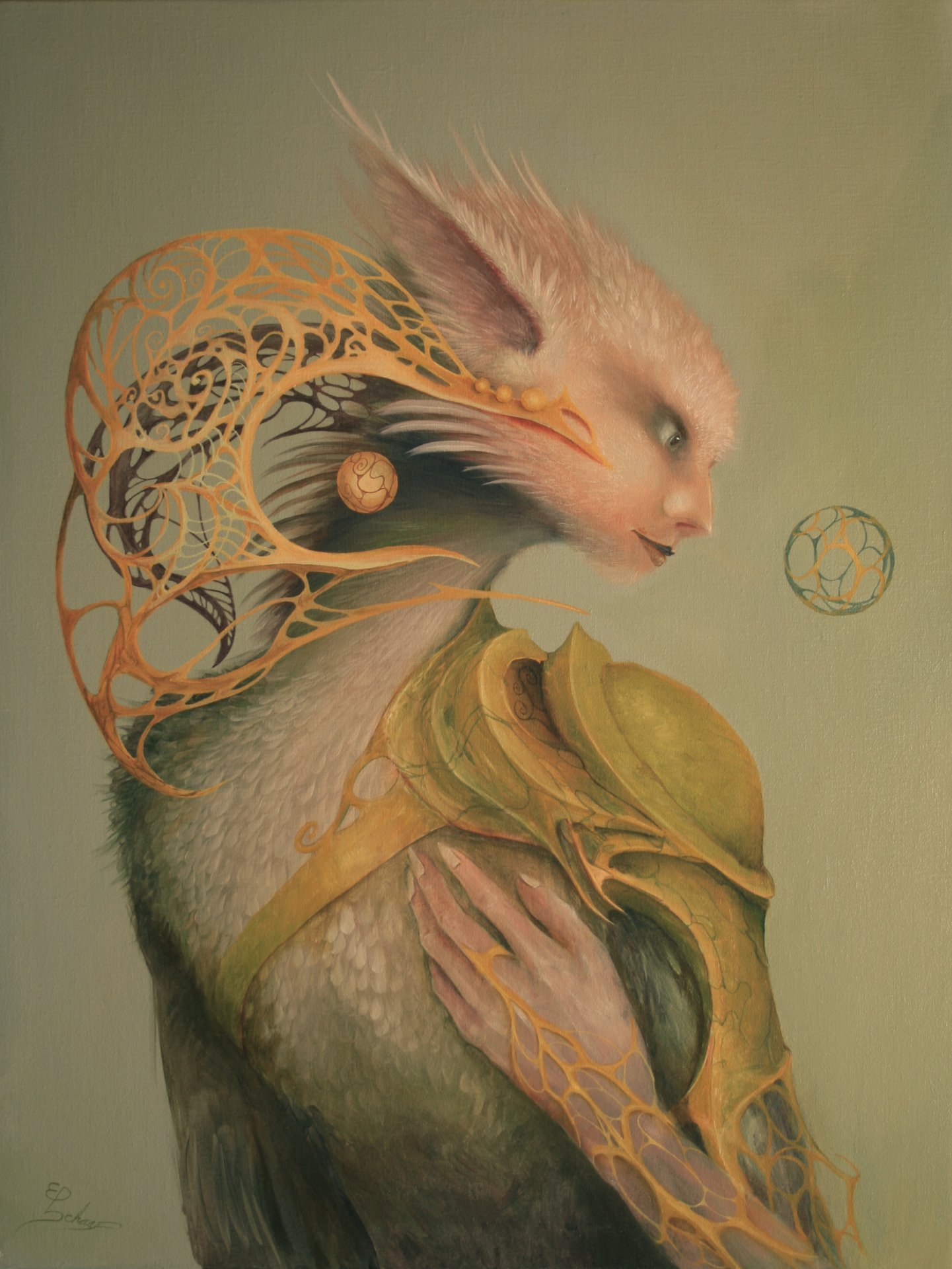 Harpy Painting by Ed Schaap - Jose Art Gallery