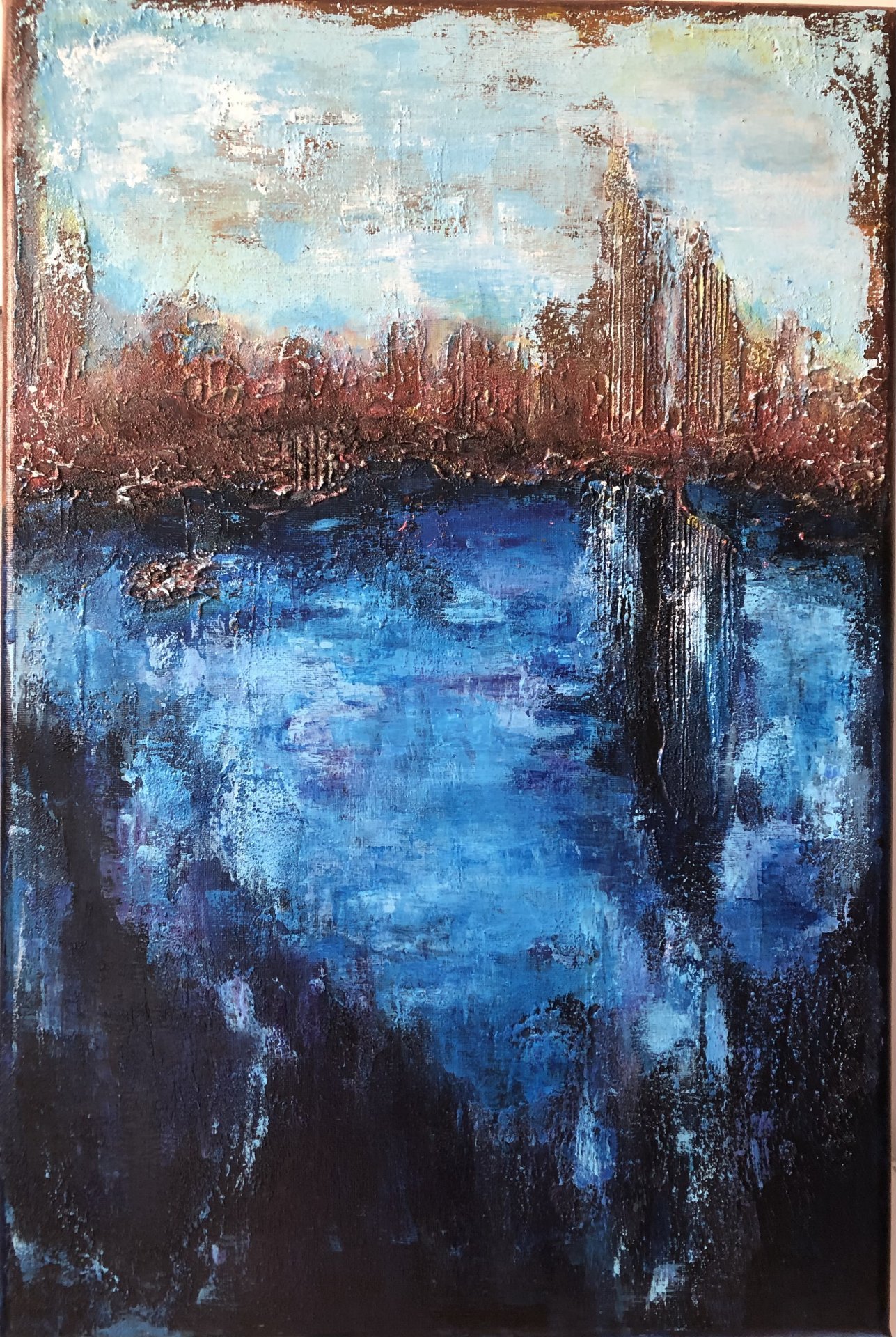 Manhattan's Phantom Visions Painting by Oksana Shkvarok