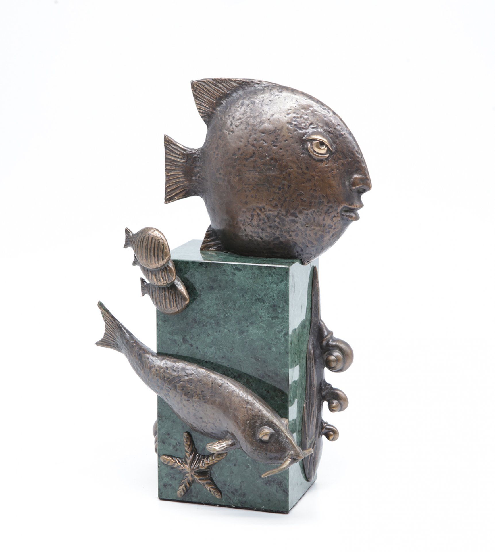 Aquarium: Joyful Fish-Human World Sculpture - Volodymyr Mykytenko