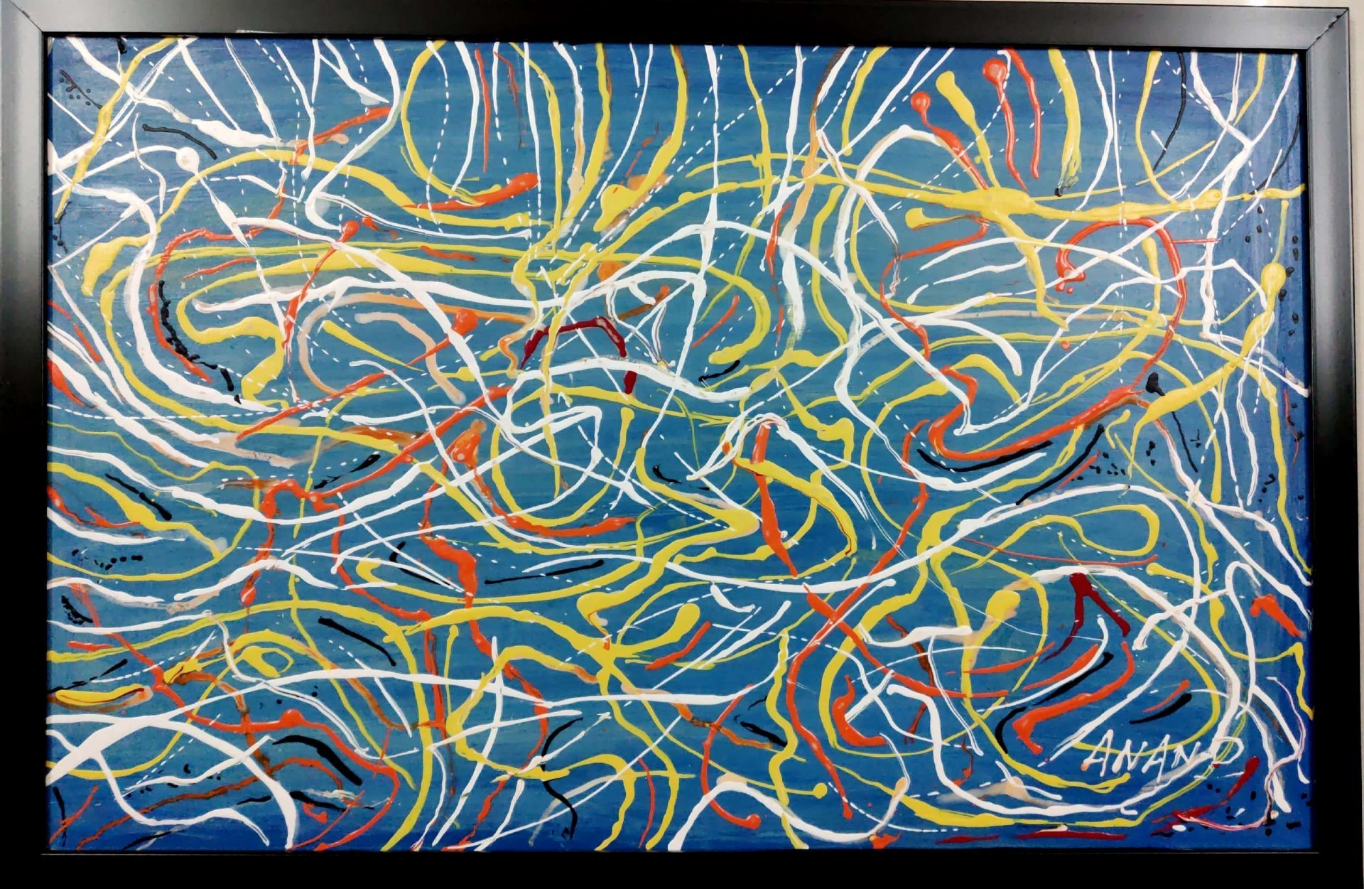 ABSTRACT ACTION PAINTING-4 Painting by ANAND MANCHIRAJU