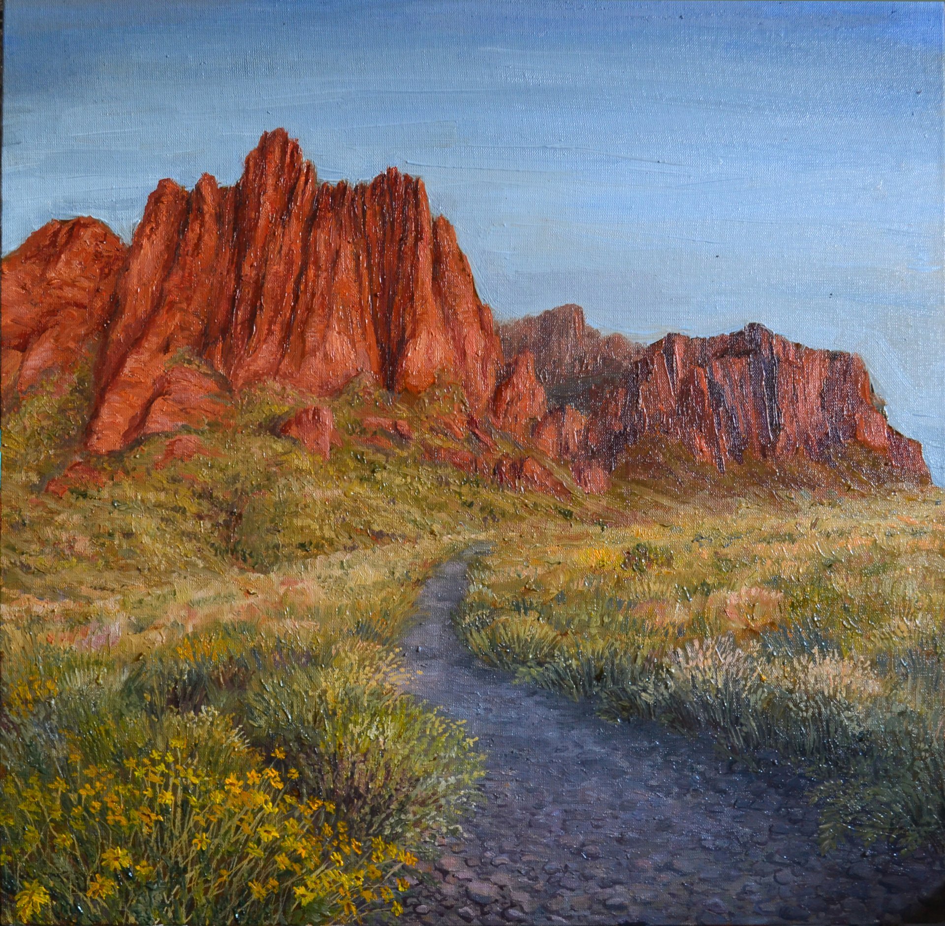 Sunset. Arizona Painting by Tabimory - Jose Art Gallery