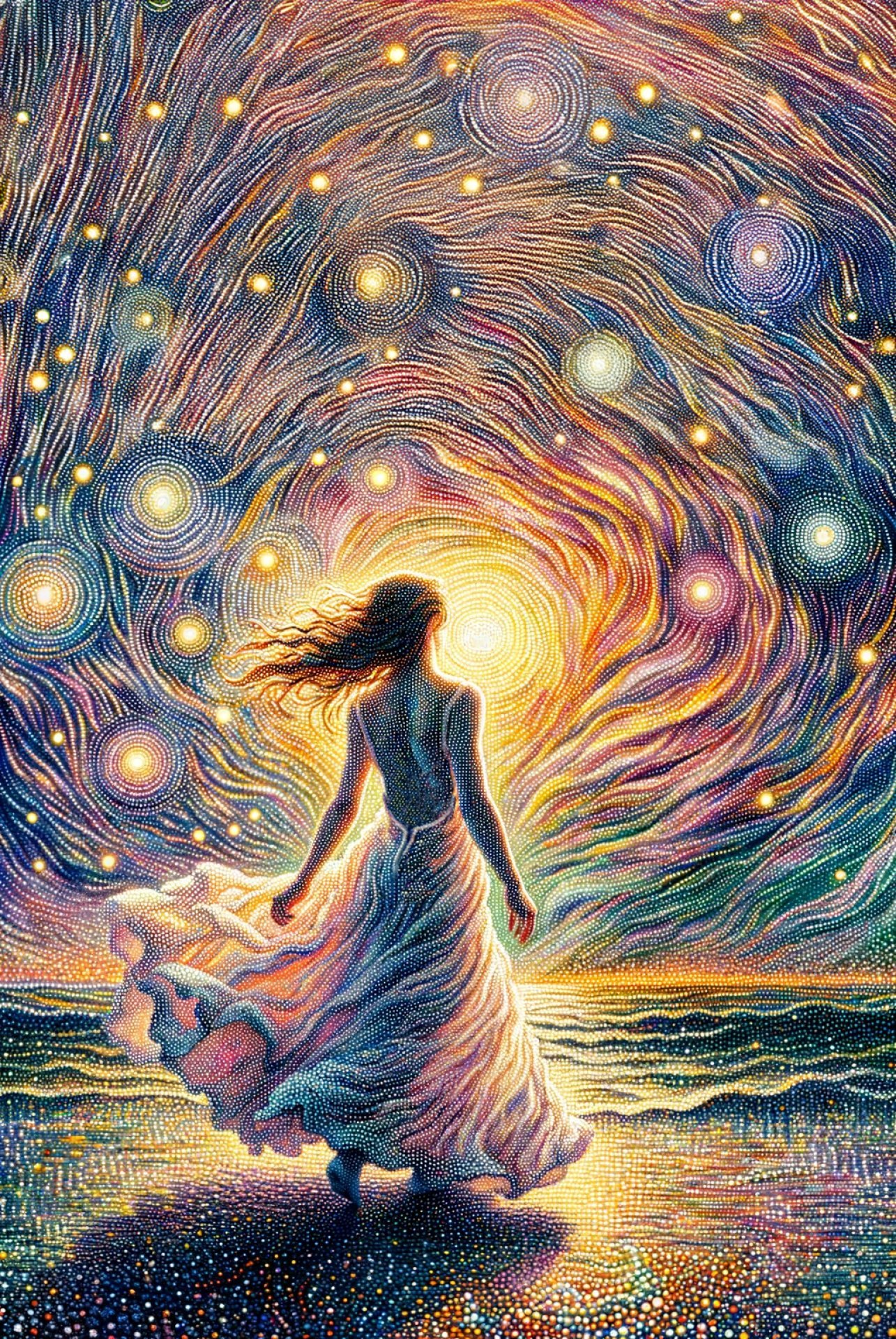 Star Dust Painting by Roger Guinee - Jose Art Gallery