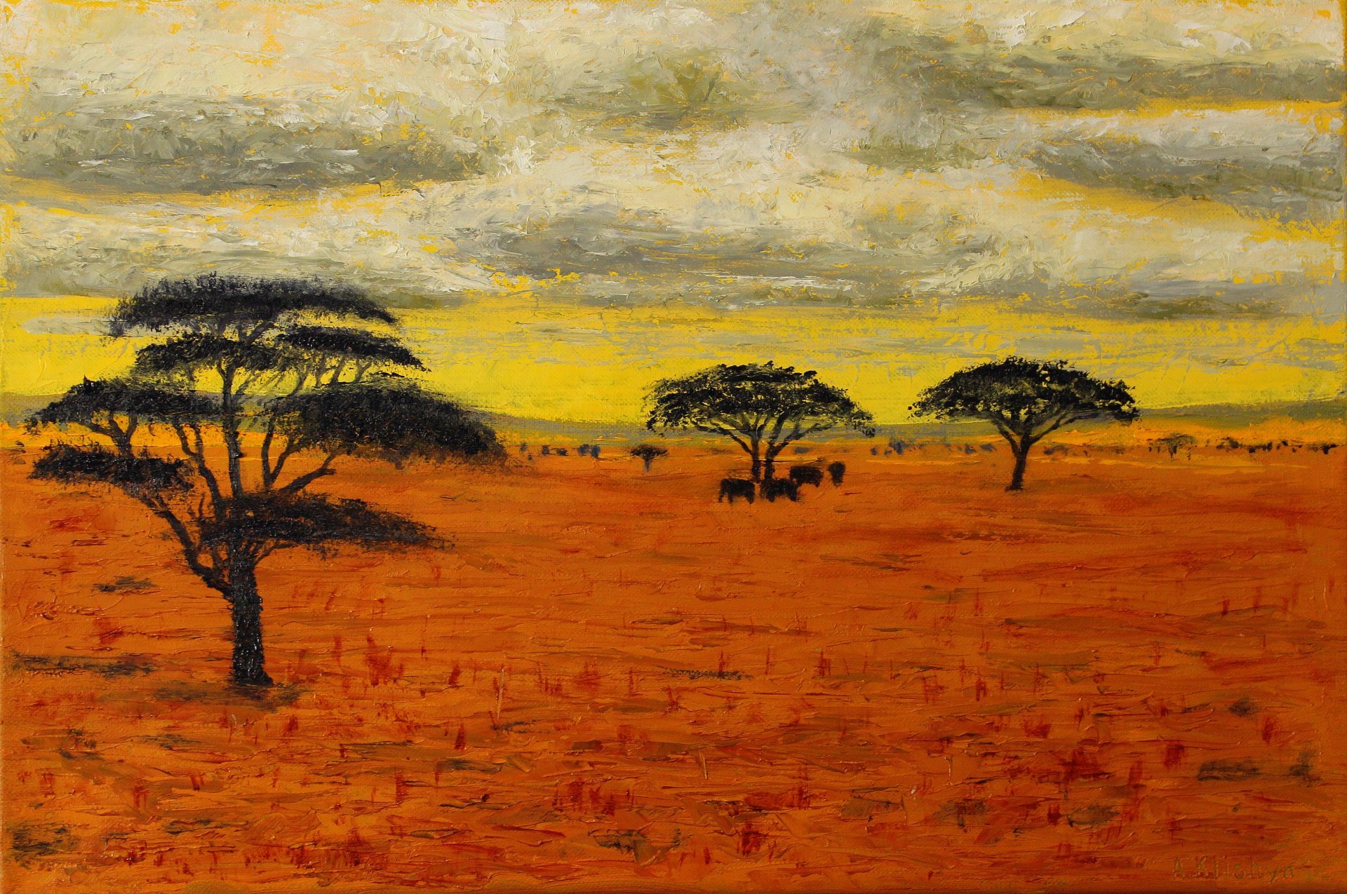 Savannah Painting by Andriy Klishyn - Jose Art Gallery