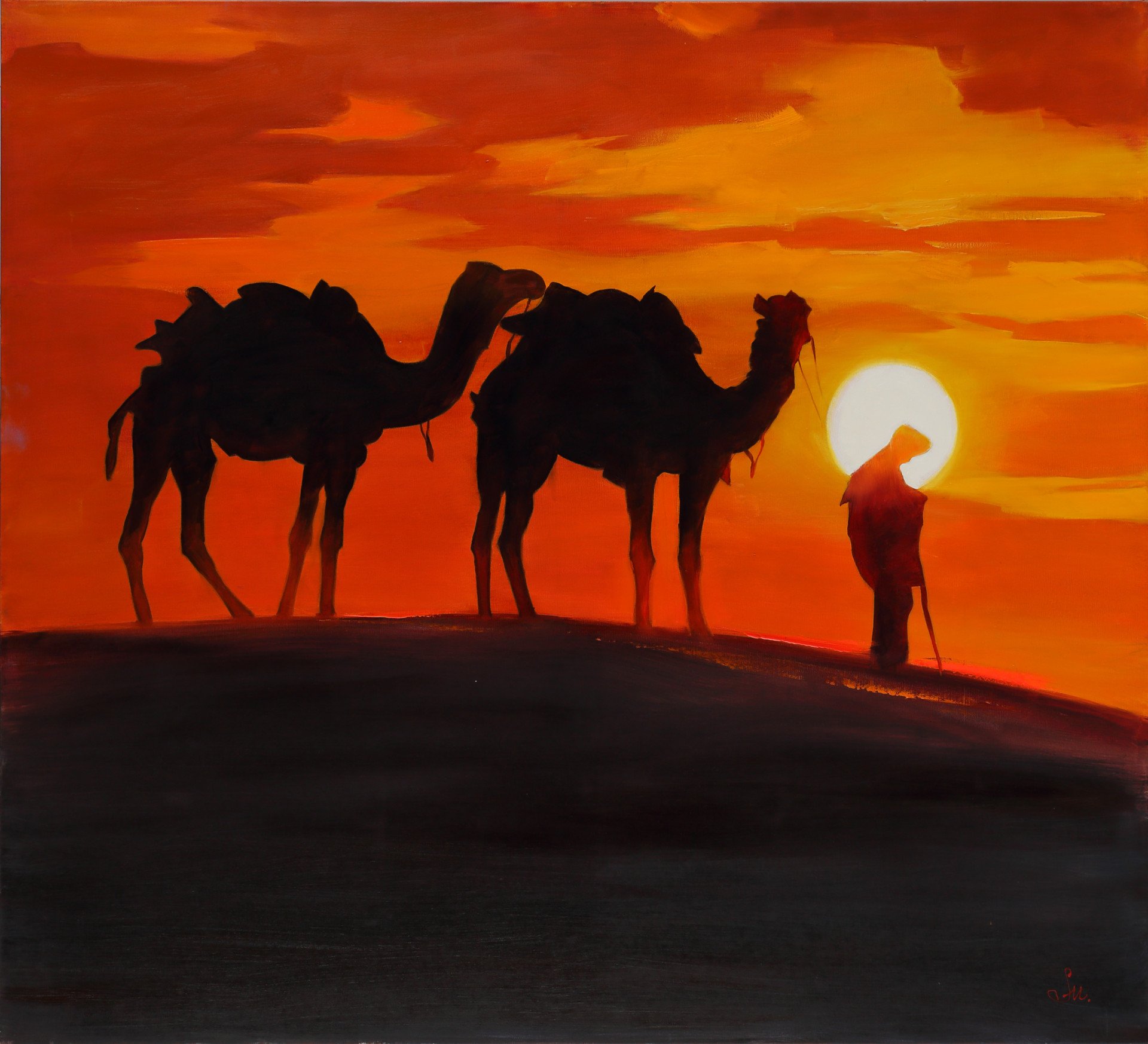 MOON MANTRA Painting by Maria Abramovich - Jose Art Gallery