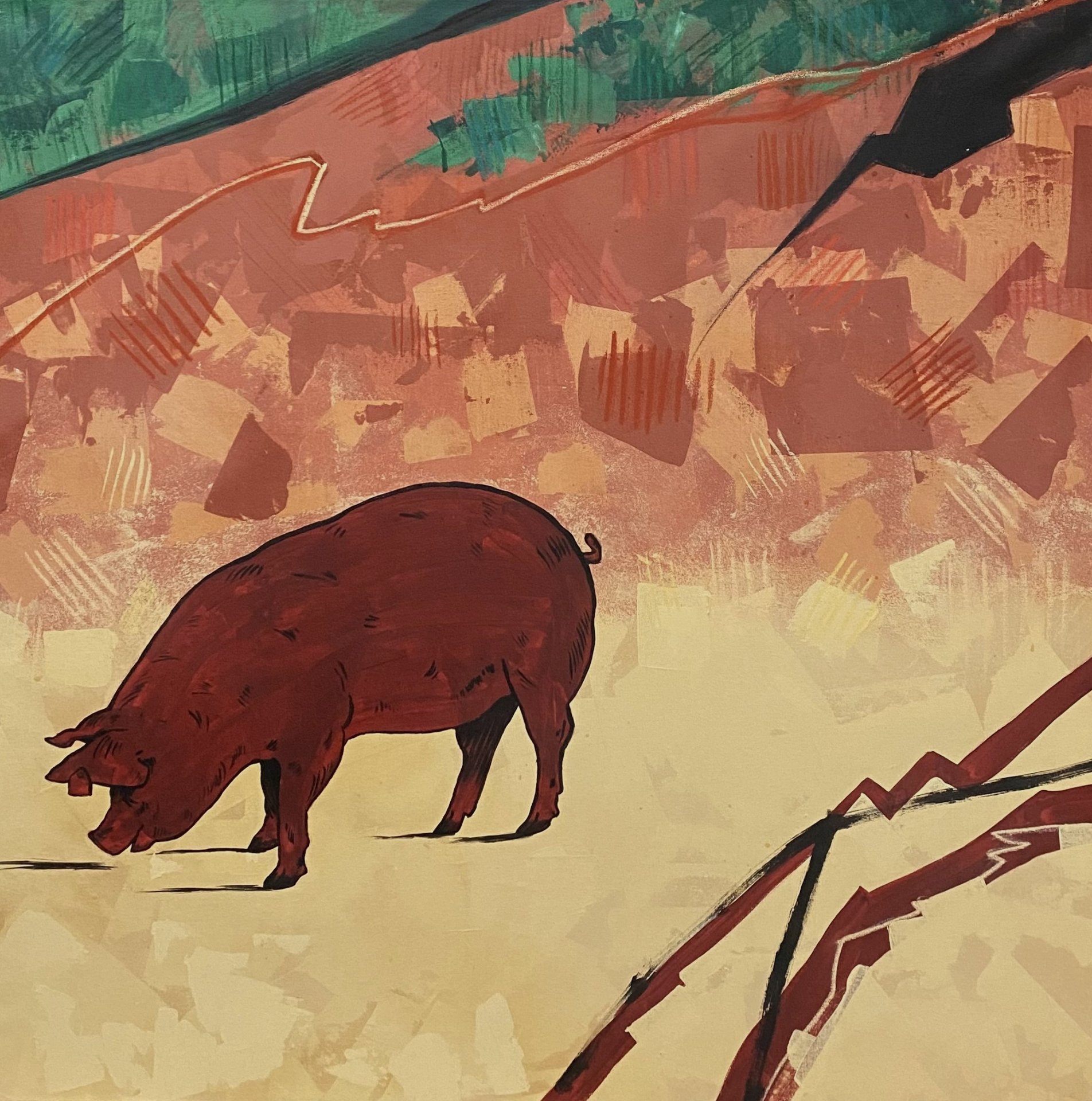 Pig, series Lost Drawing - Yasya Volkova - Jose Art Gallery