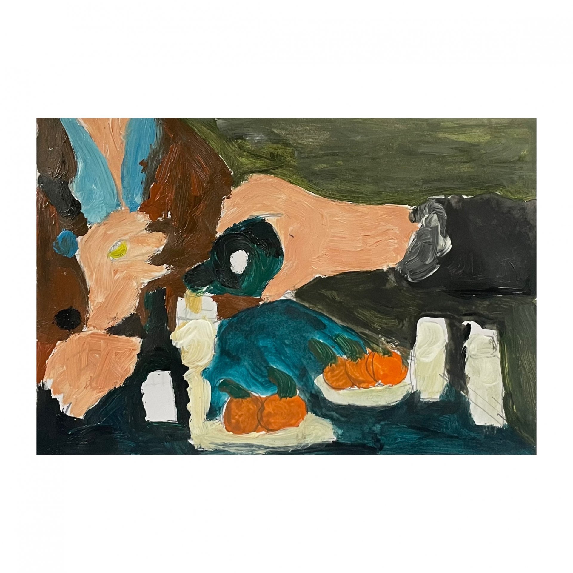 The Lunch Painting by Irfan Ajvazi - Jose Art Gallery