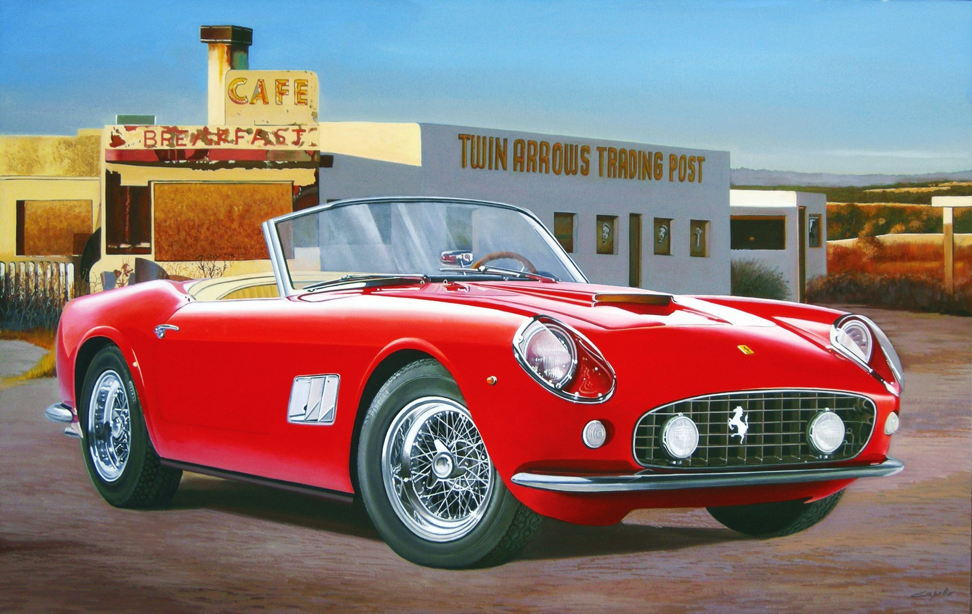 FERRARI CALIFORNIA Painting by Francesco Capello