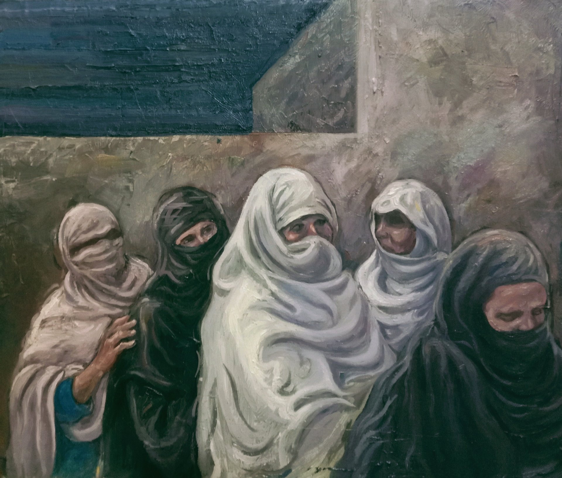 The Destiny Row Painting by Arsalan Naqvi - Jose Art Gallery