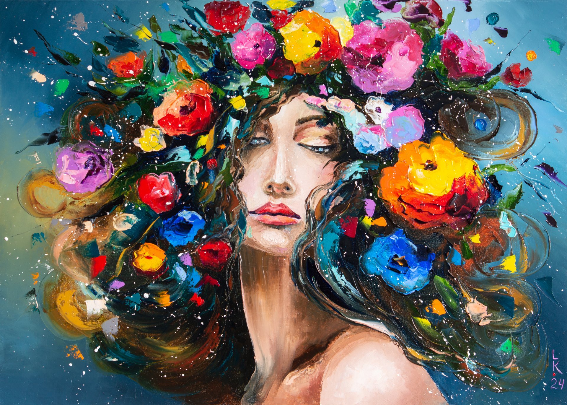 Floral temptation Painting by Liubov Kuptsova