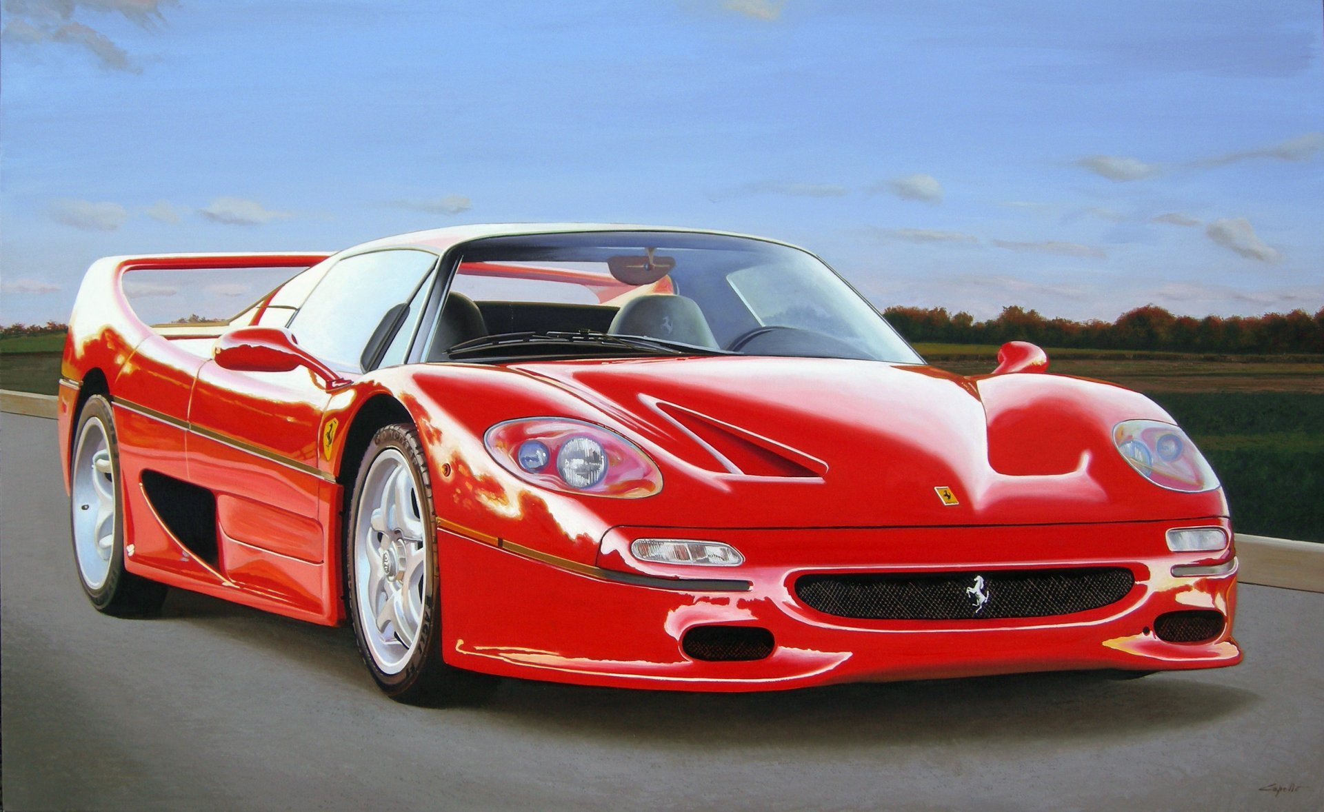 FERRARI - 150 - preserial Painting by Francesco Capello