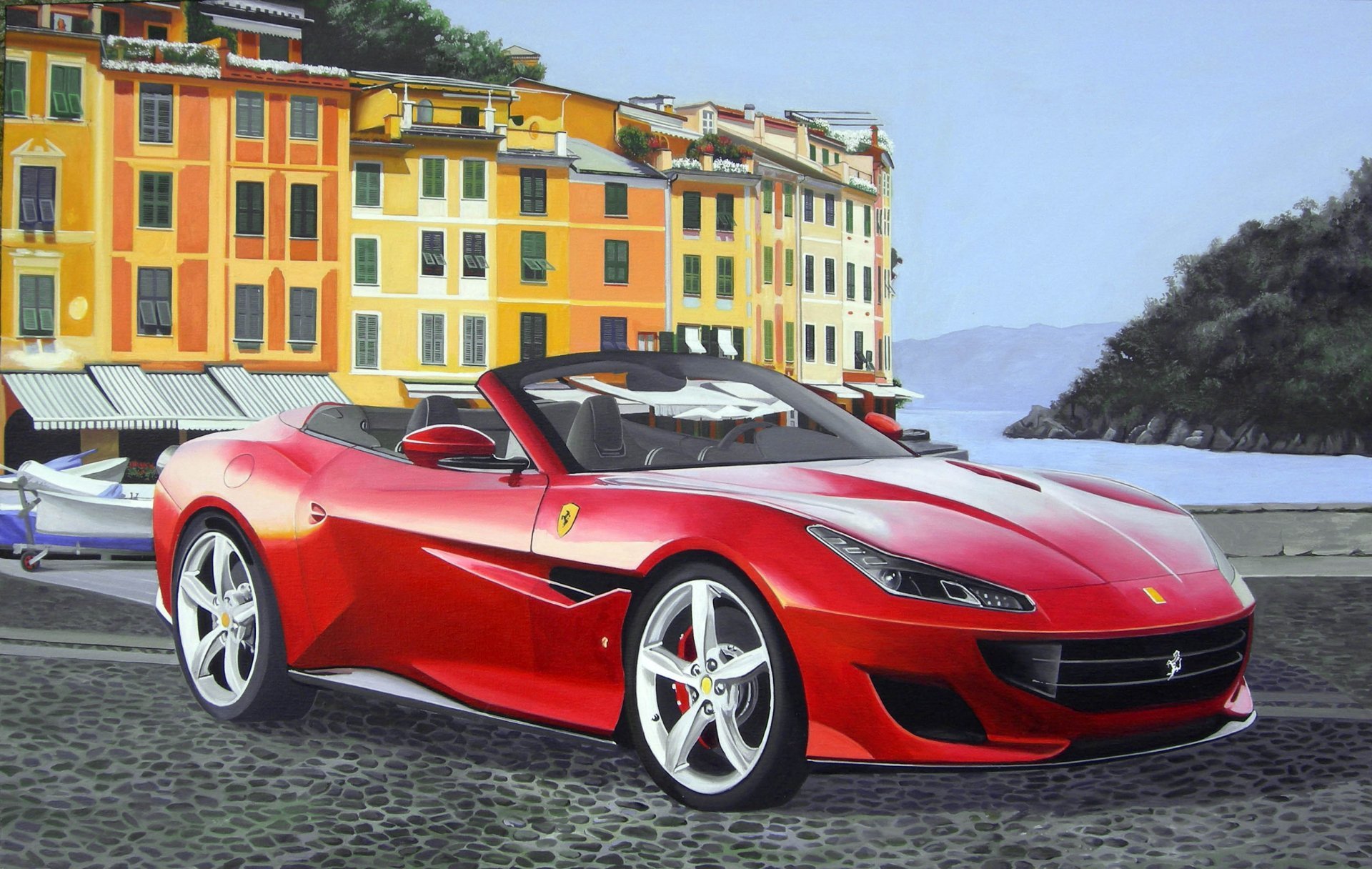 FERRARI PORTOFINO 2 Painting by Francesco Capello