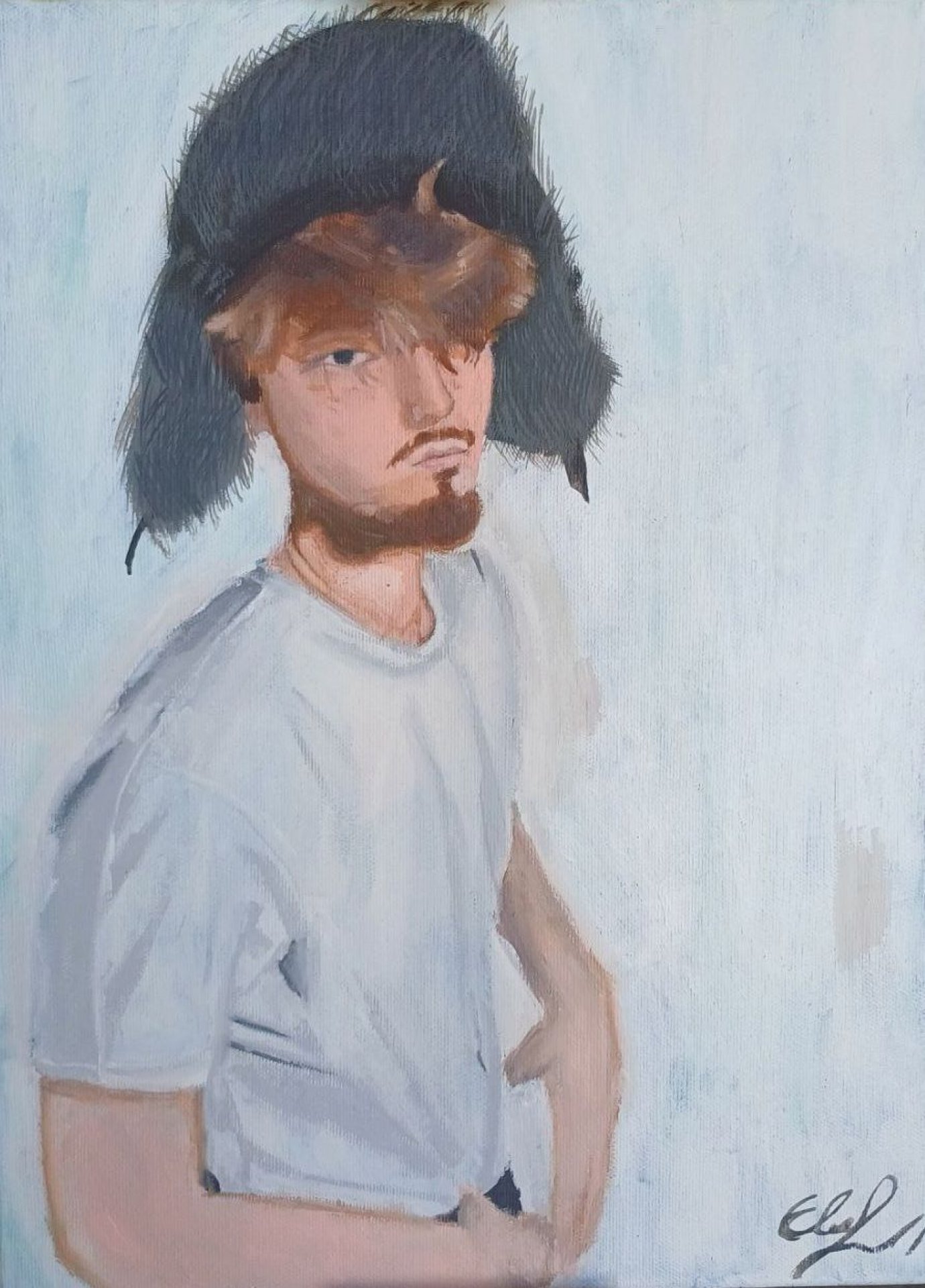 Dannon streamer youtuber portrait Painting by Jeva Sidenko