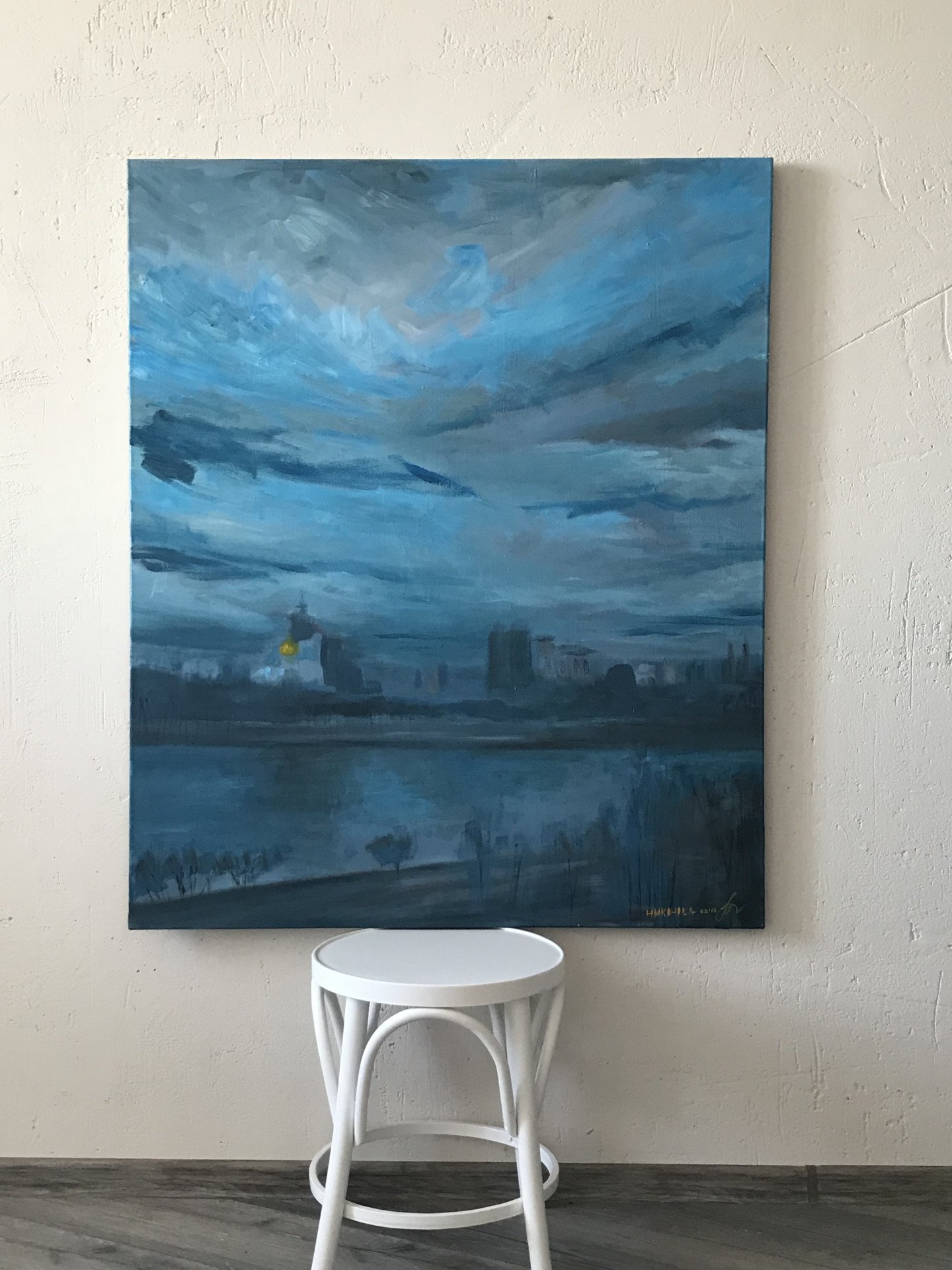 The Paveletskaya Embankment Painting by Marina Nikonova