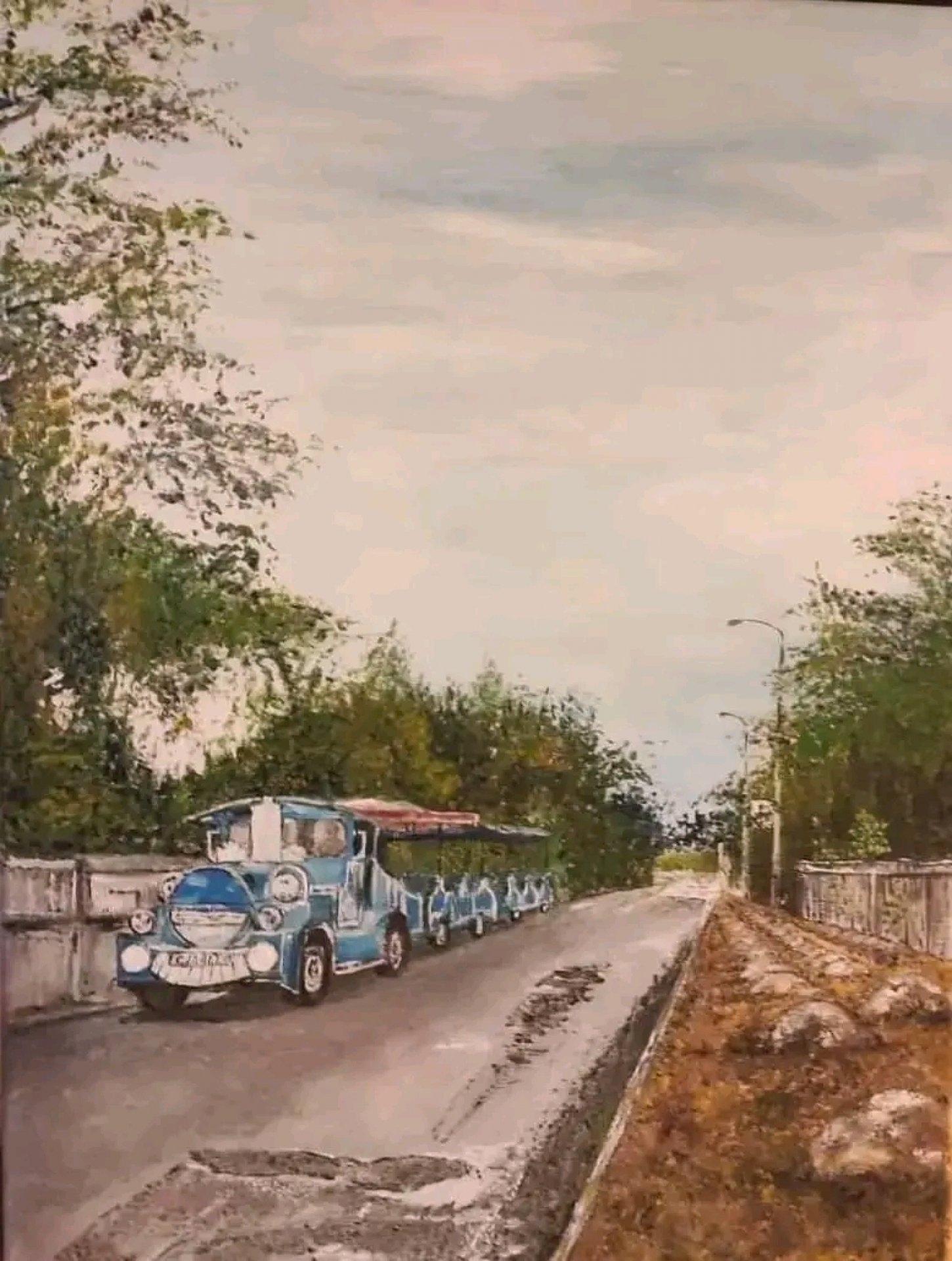 Paravozik Painting by Irina Bondar - Jose Art Gallery