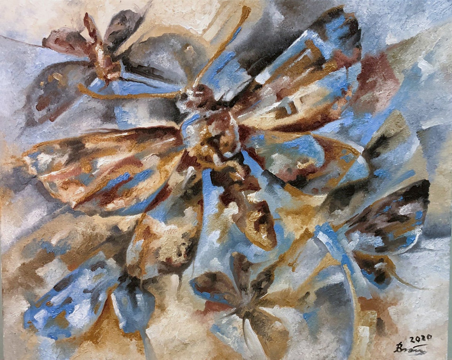 Moth Butterfly Painting by Serhii Voichenko