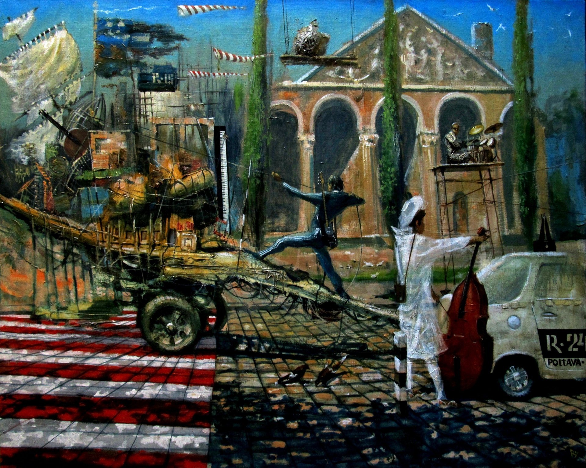 ON CONCERT TOURS Painting by Serhiy Roy - Jose Art Gallery