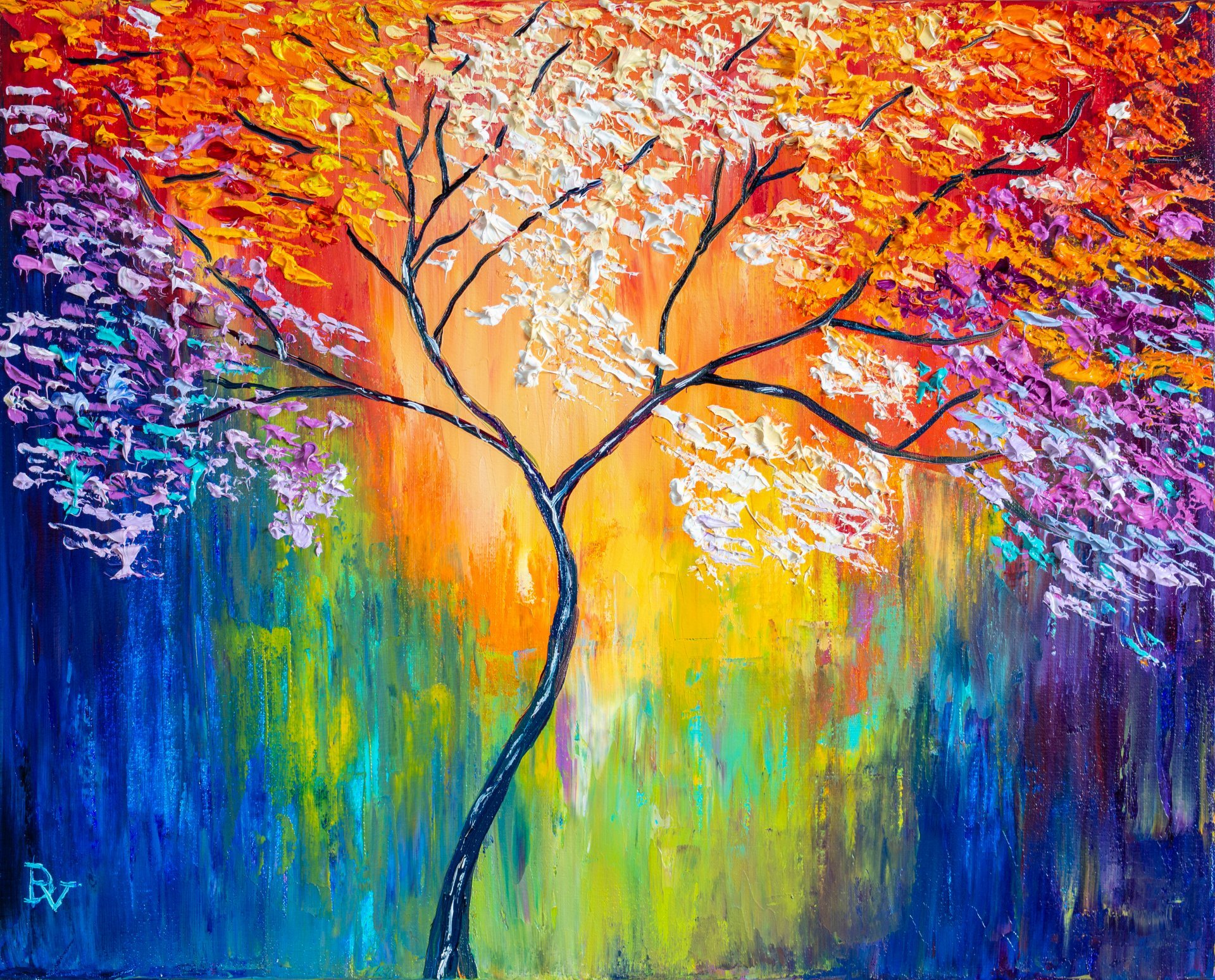 Magic tree Painting by Vladyslav Durniev - Jose Art Gallery