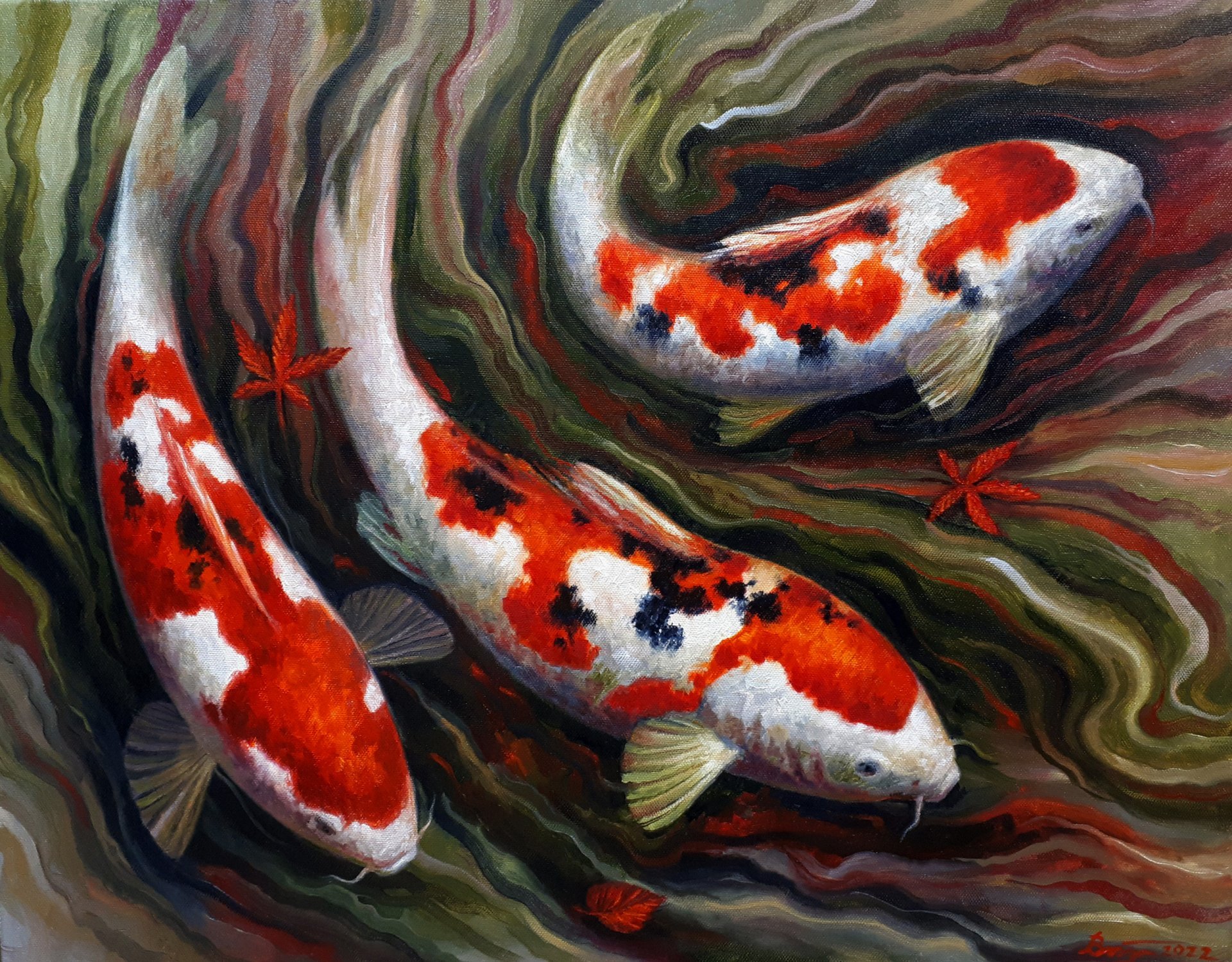 Trio Painting by Serhii Voichenko - Jose Art Gallery