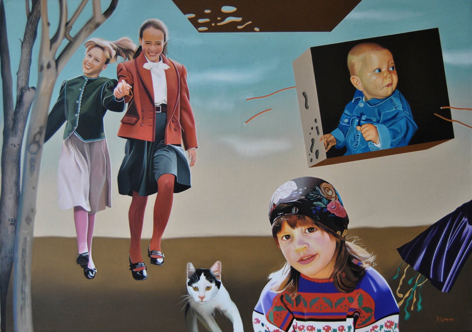 Joyful Childhood Portrait Art Painting by Valeri Tsvetkov