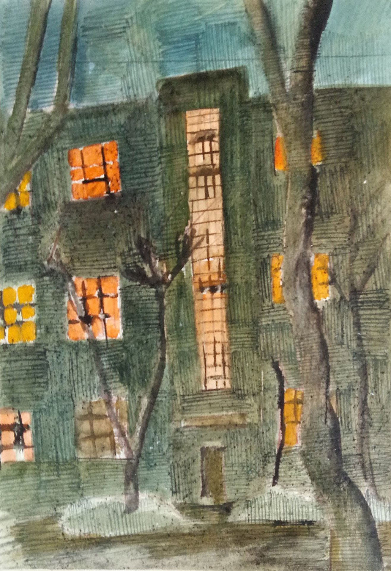 Evening Drawing - Yuri Bezzubov - Jose Art Gallery