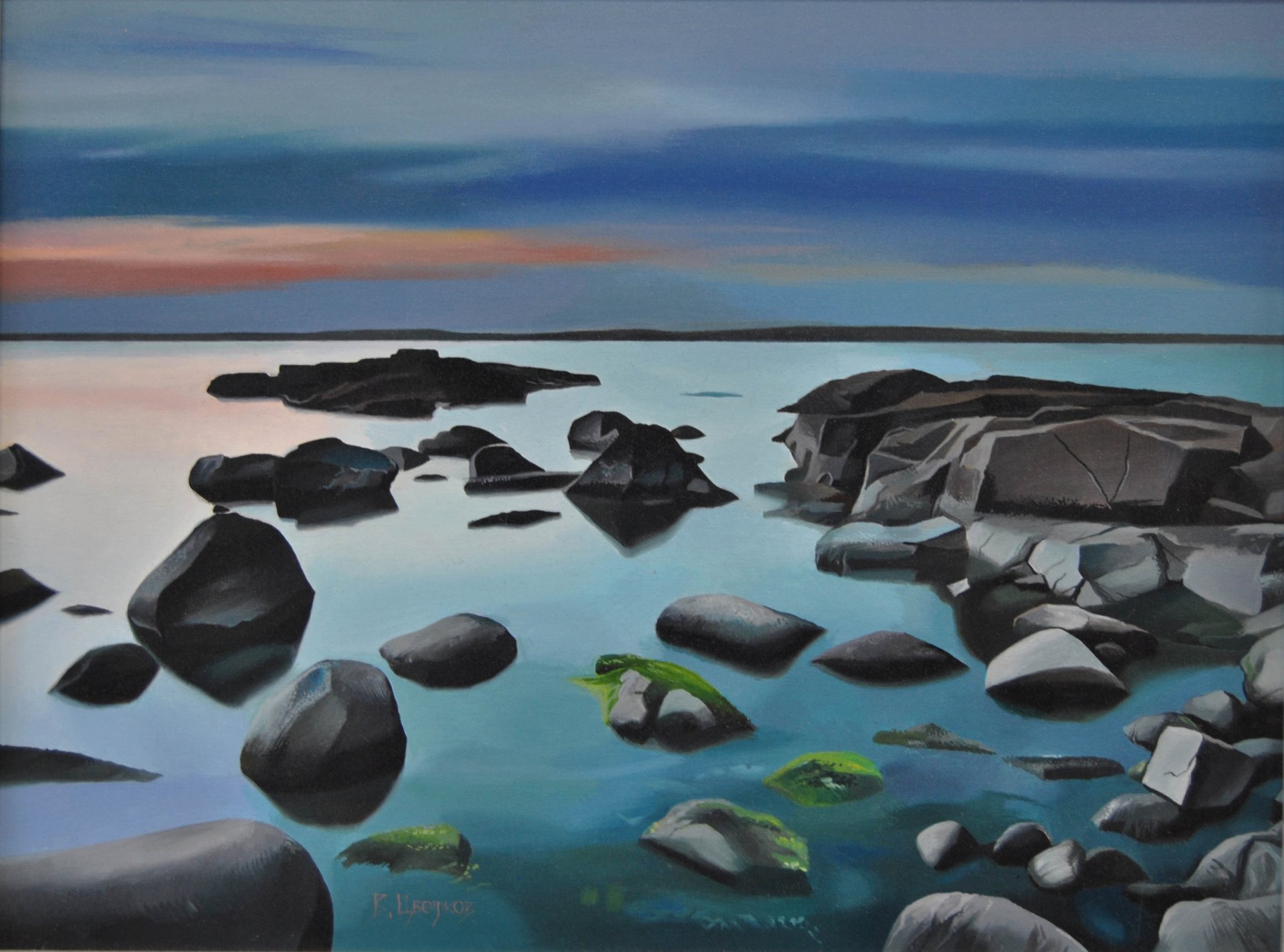 Ocean Dreams: Hyperrealism Seascape Painting by Valeri Tsvetkov