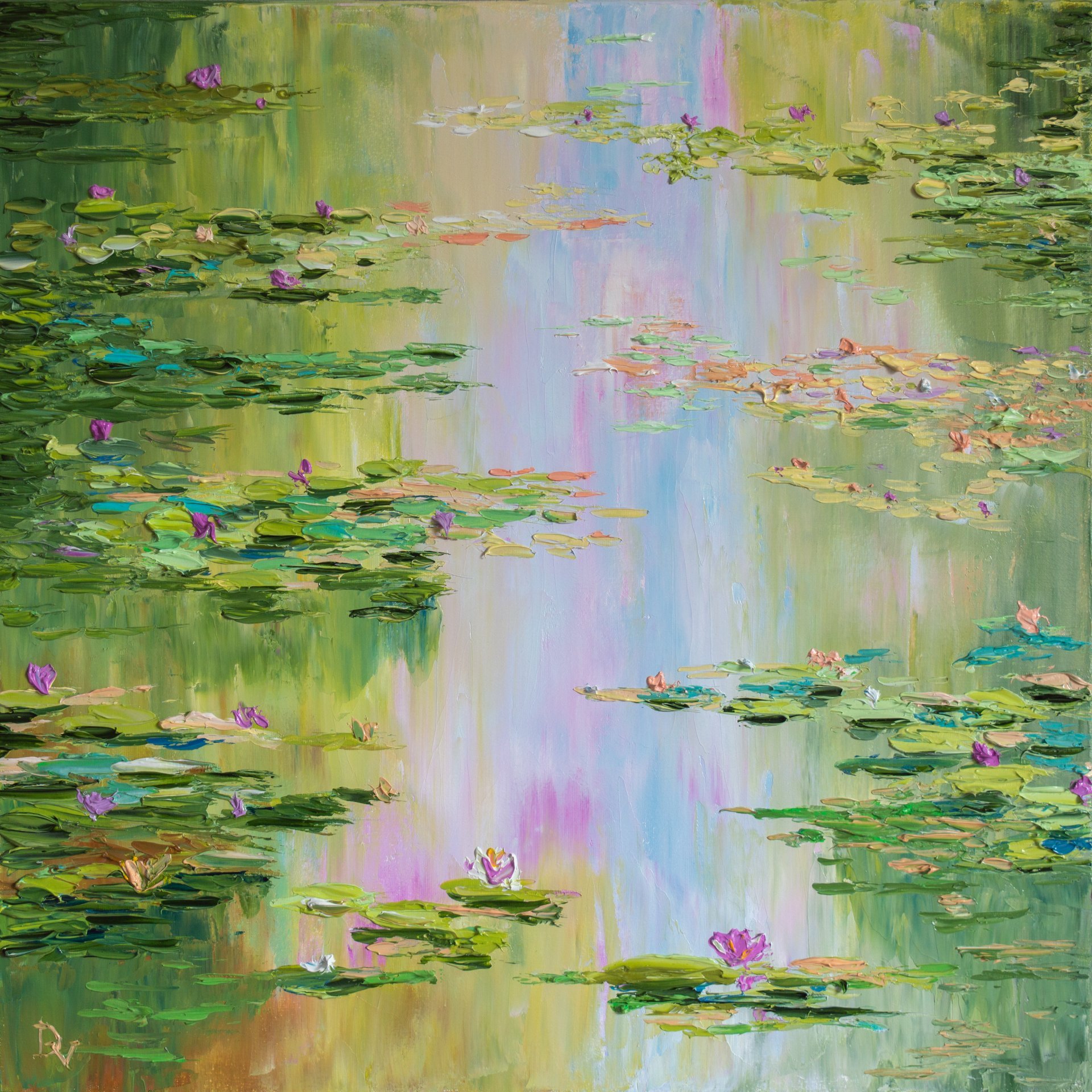Morning pond Painting by Vladyslav Durniev