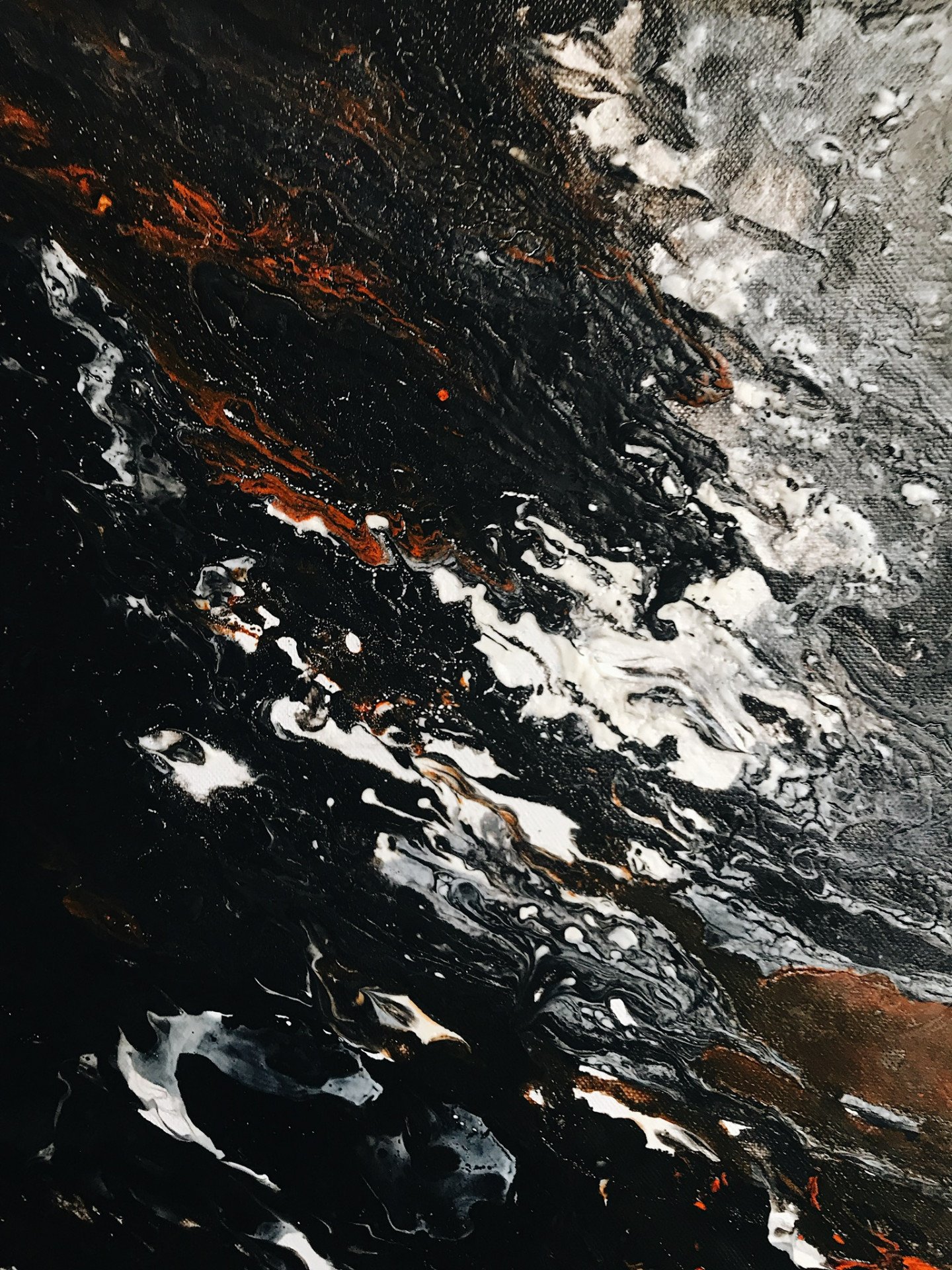 «The Volcano Eruption » Painting by Anna Dobzhanskaya and Vlad Sabo