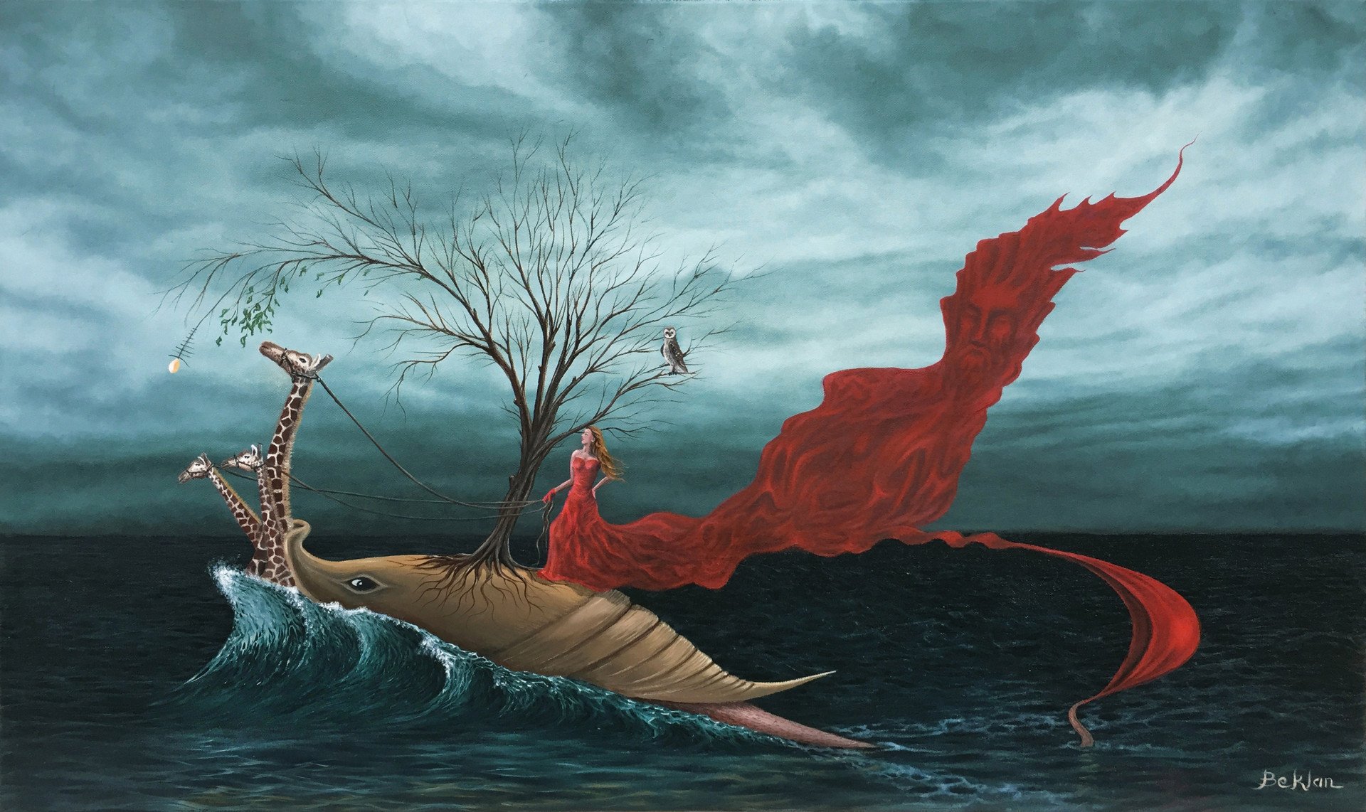 Rearing Painting by Beklan Kizilcay - Jose Art Gallery