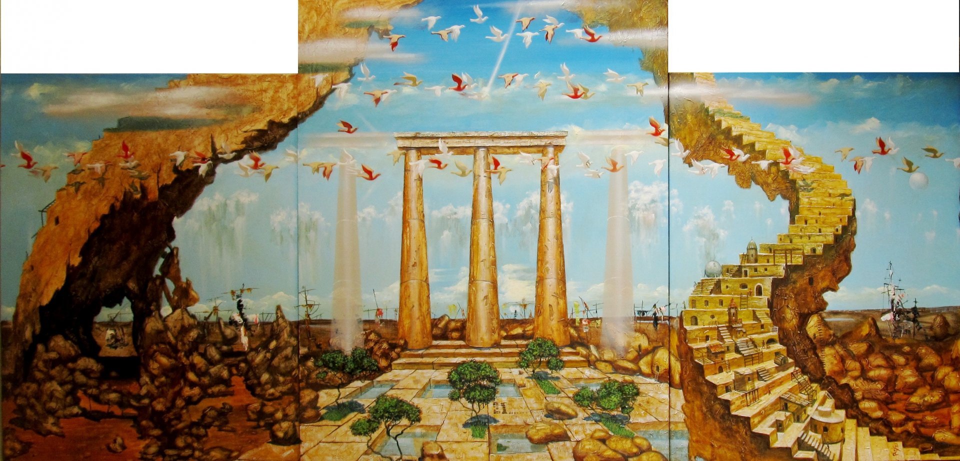 STAIRWAY TO HEAVEN (triptych) Painting by Serhiy Roy