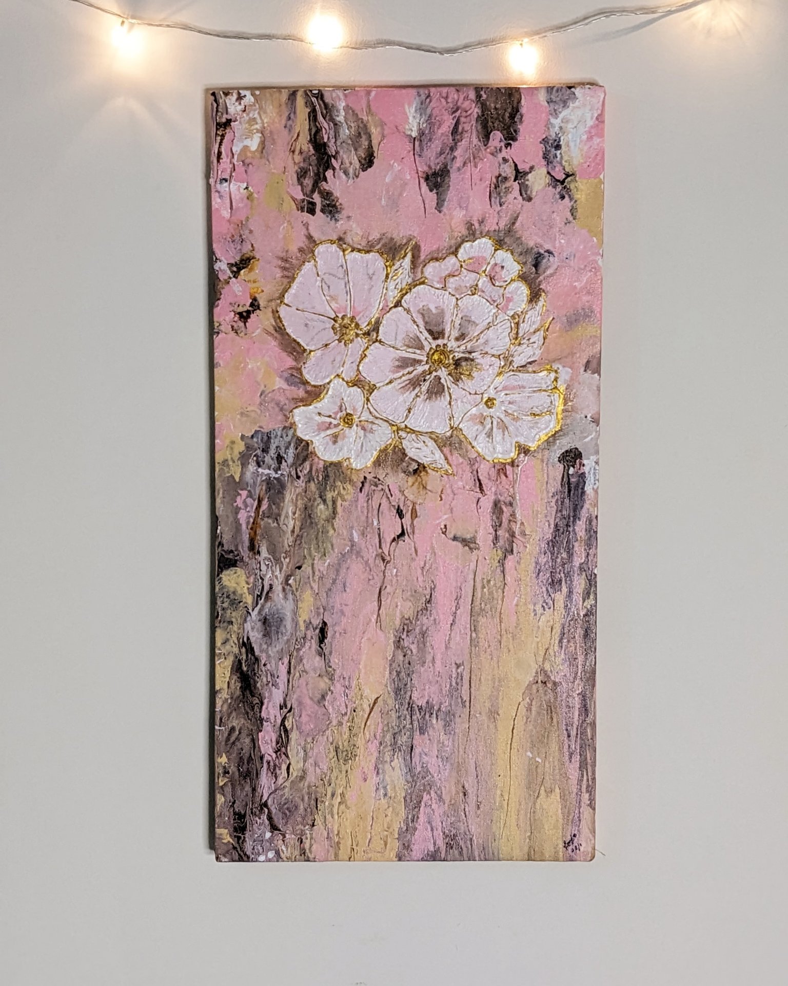Floral Patterns: Acrylic Blooms Painting by D creative