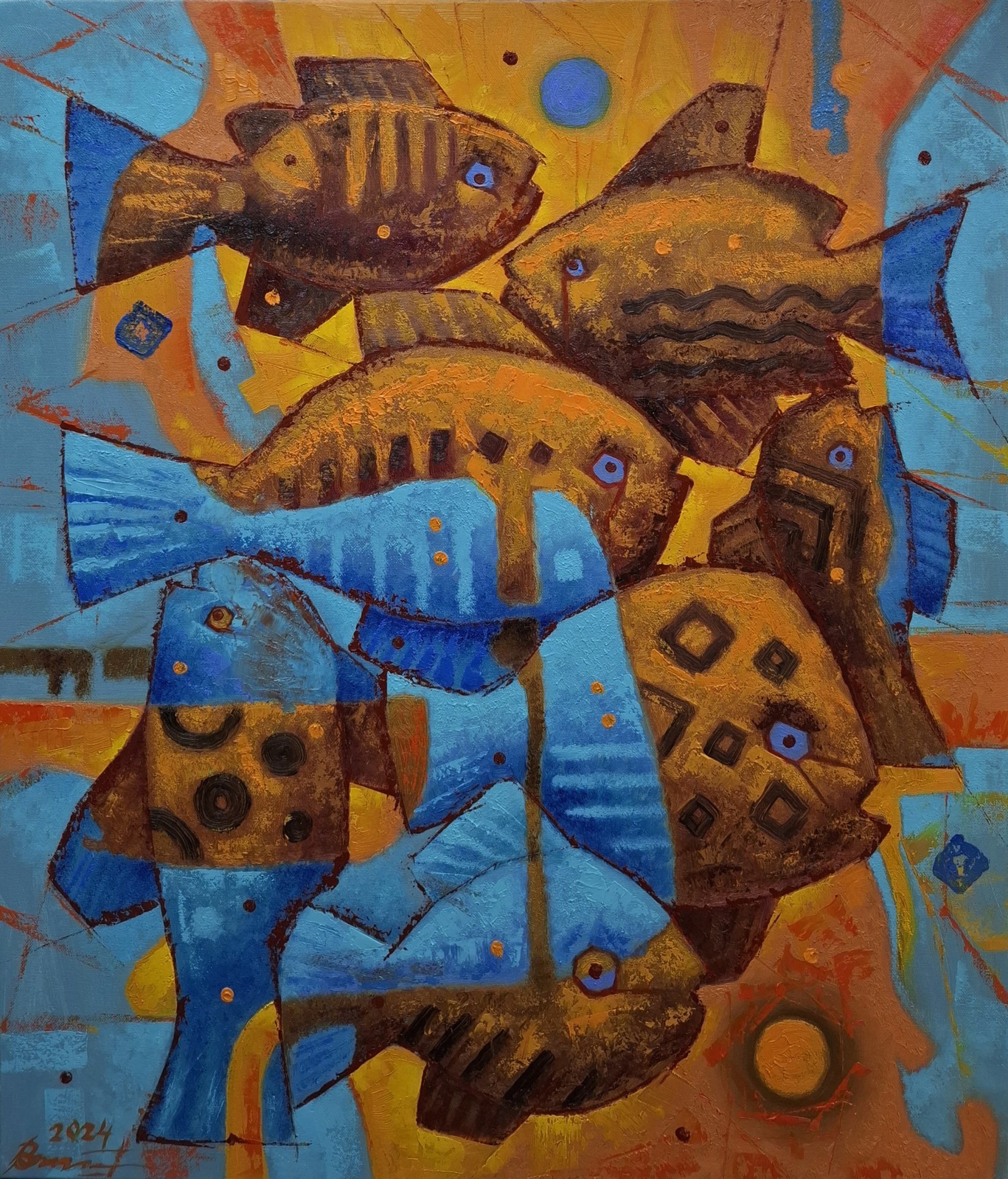 Fish parade Painting by Serhii Voichenko - Jose Art Gallery