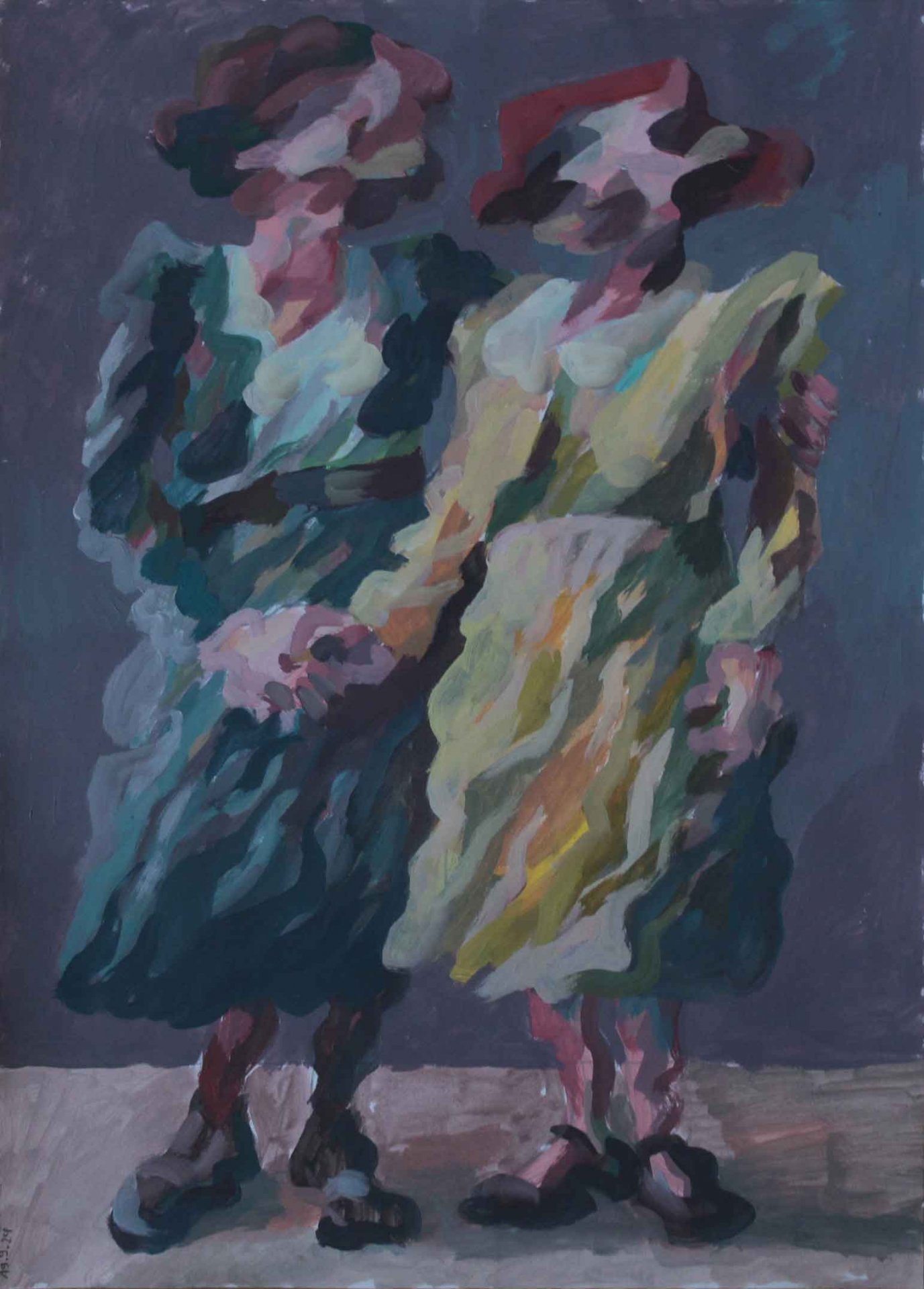 Two women Painting by Martin Singer - Jose Art Gallery