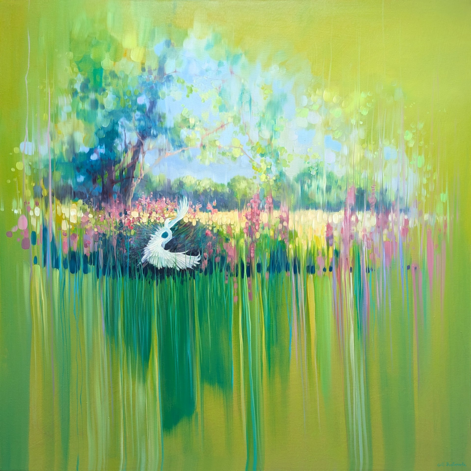 Summer Fading Painting by Gill Bustamante - Jose Art Gallery