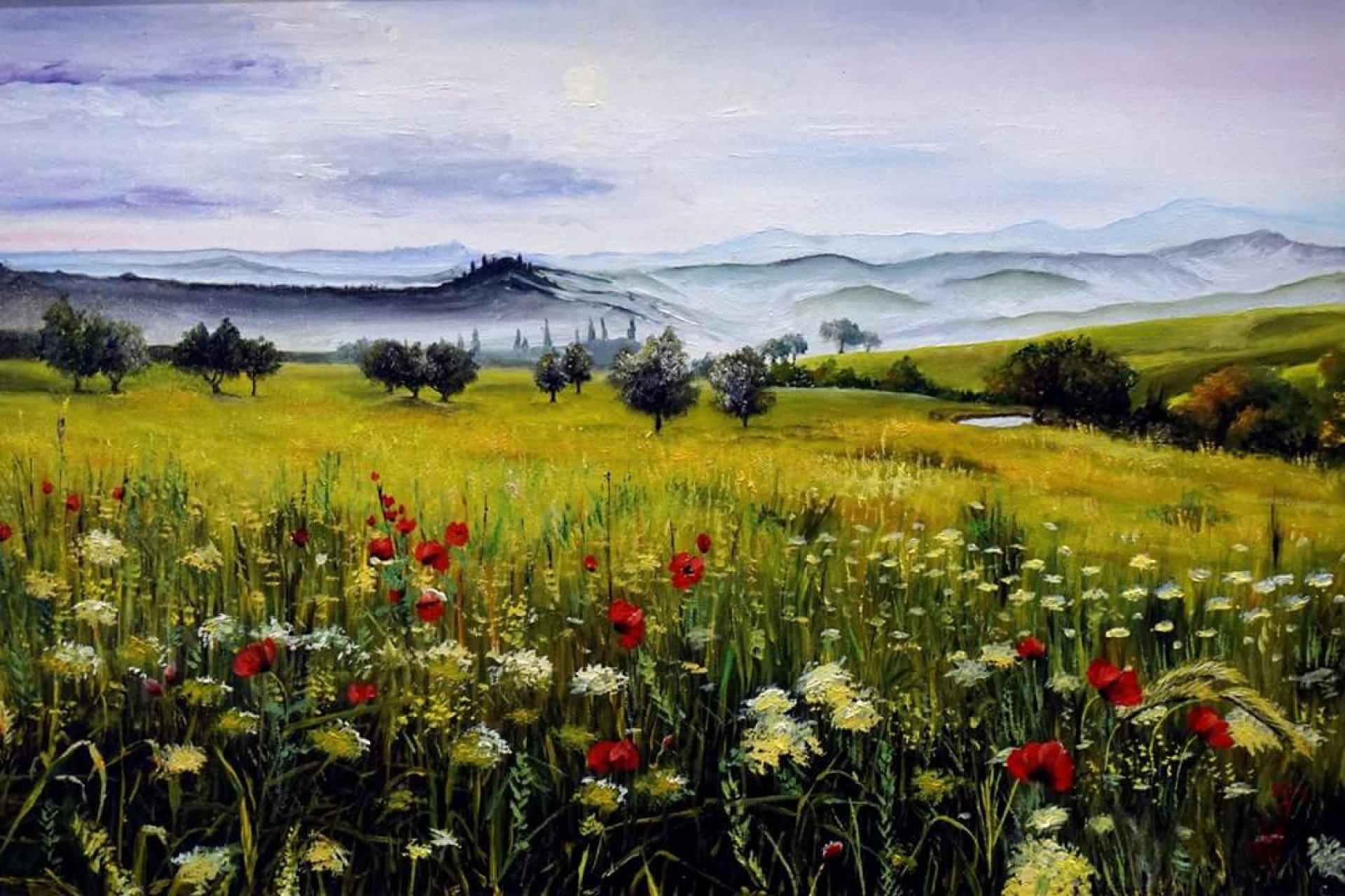 Wildflowers. Painting by Liliia Doroshenko - Jose Art Gallery