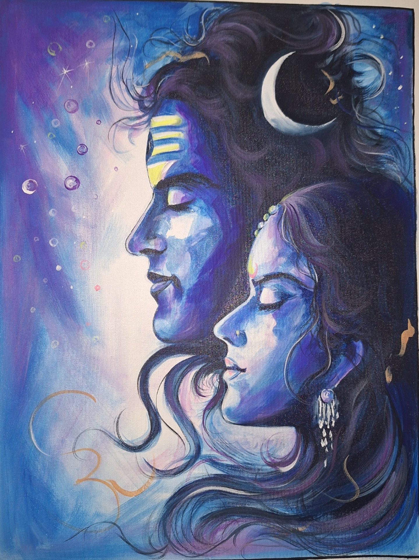 Divine Patterns. Contemporary Shiva Painting by Manish Vaishnav
