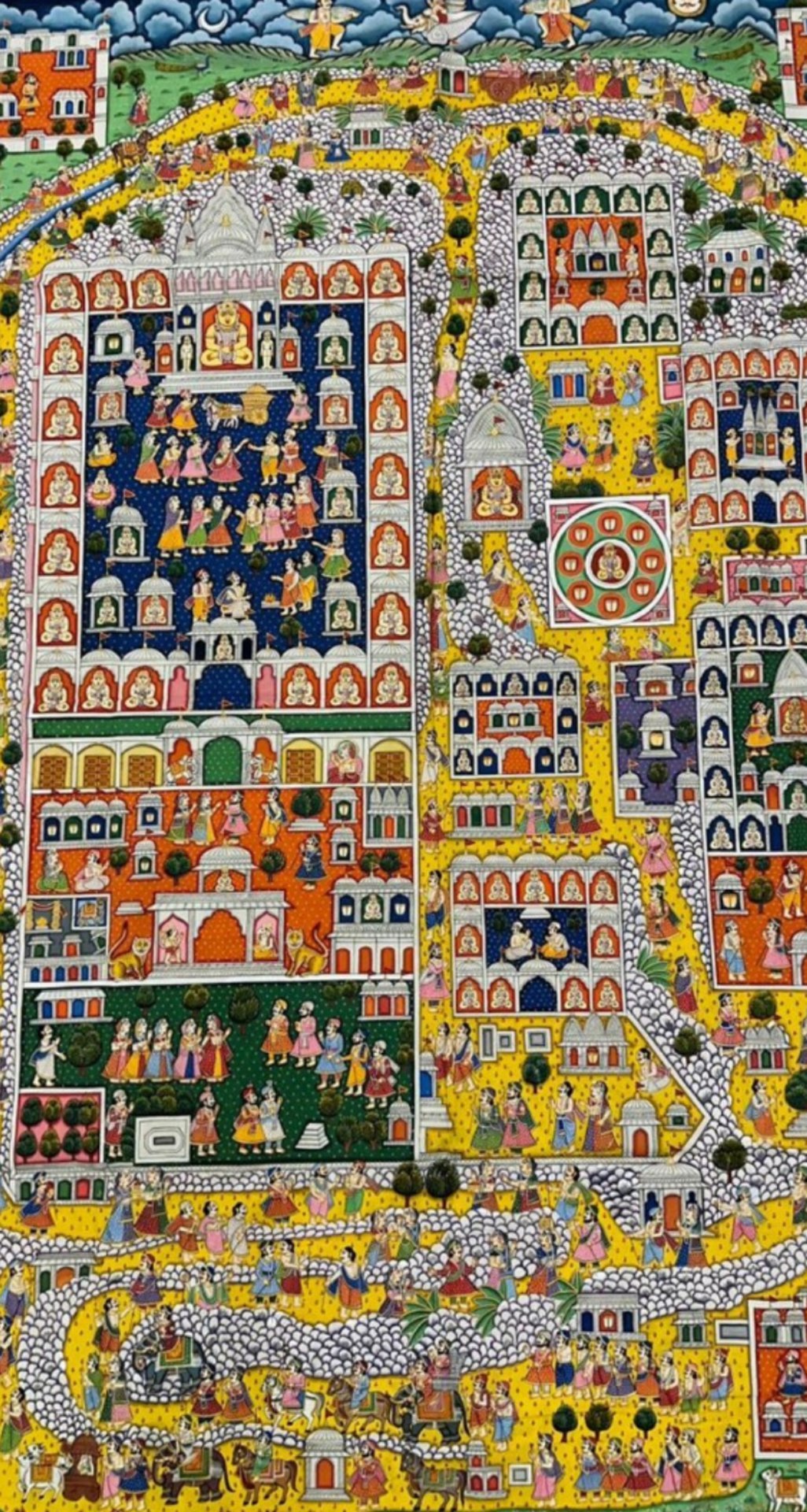 Shatrujaya: Divine Pilgrimage Art Painting by Manish Vaishnav