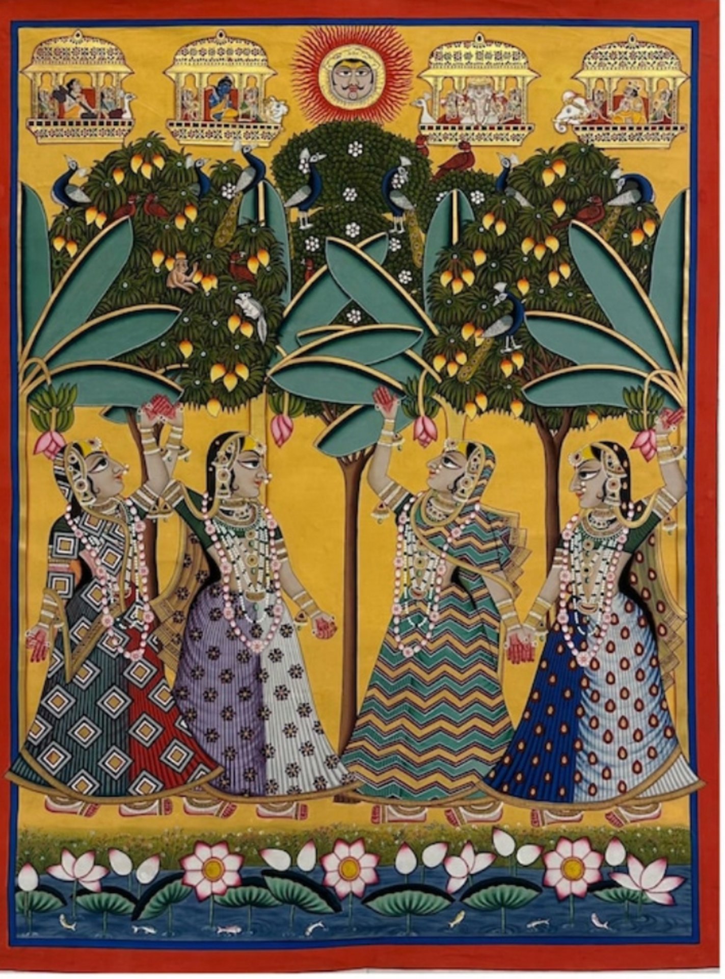 Gopis Pichwai Craft Tradition Painting by Manish Vaishnav