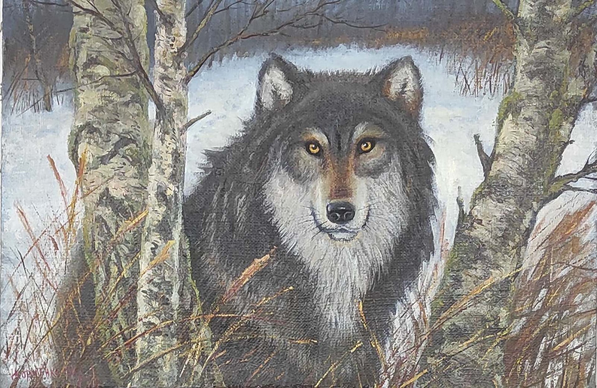 Wolf: Predator and Wildlife Painting by Ivan Korolenko
