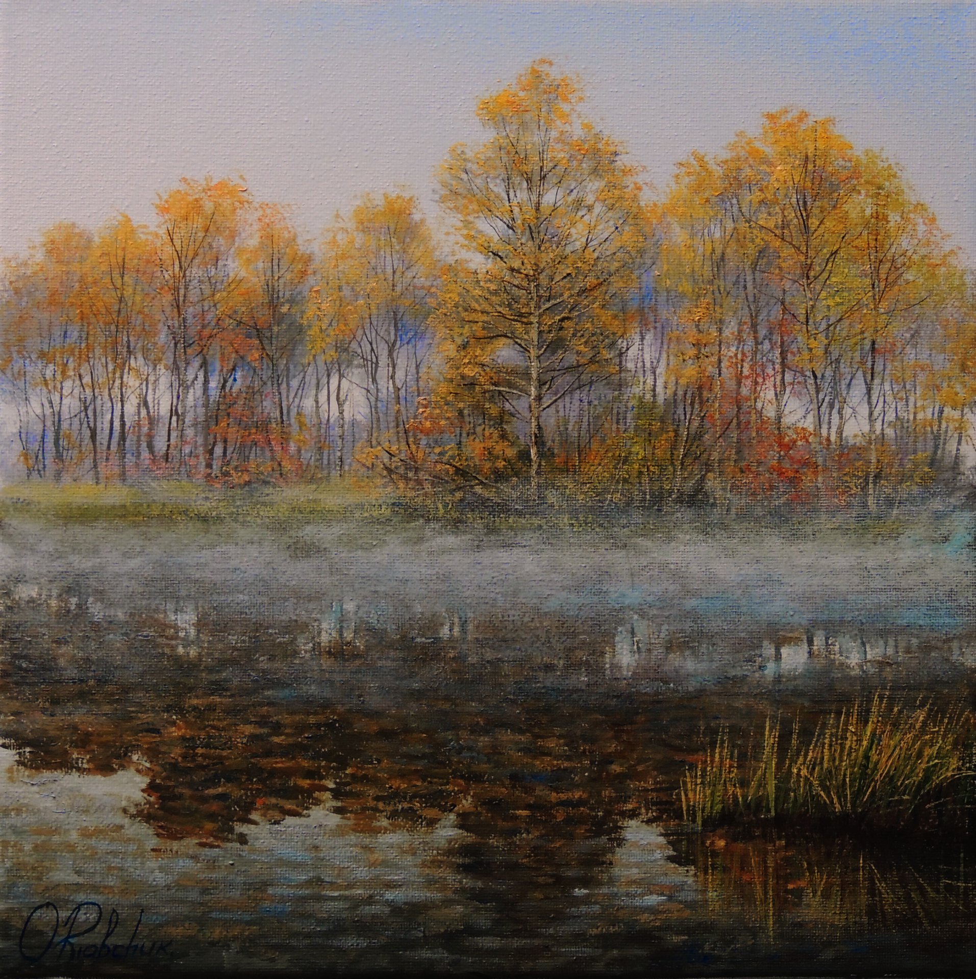 Mists of Autumn Drawing - Oleg Riabchuk - Jose Art Gallery