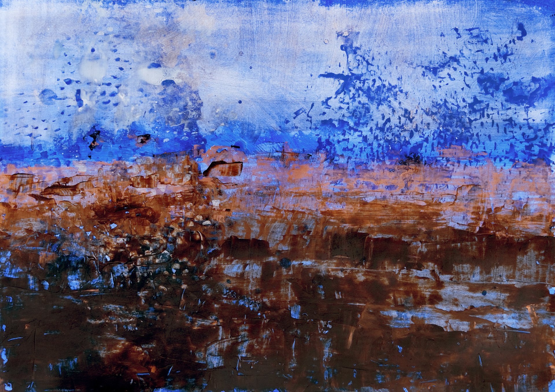 Abstract Textures: Aged Landscapes Painting by Ela Szczepaniak