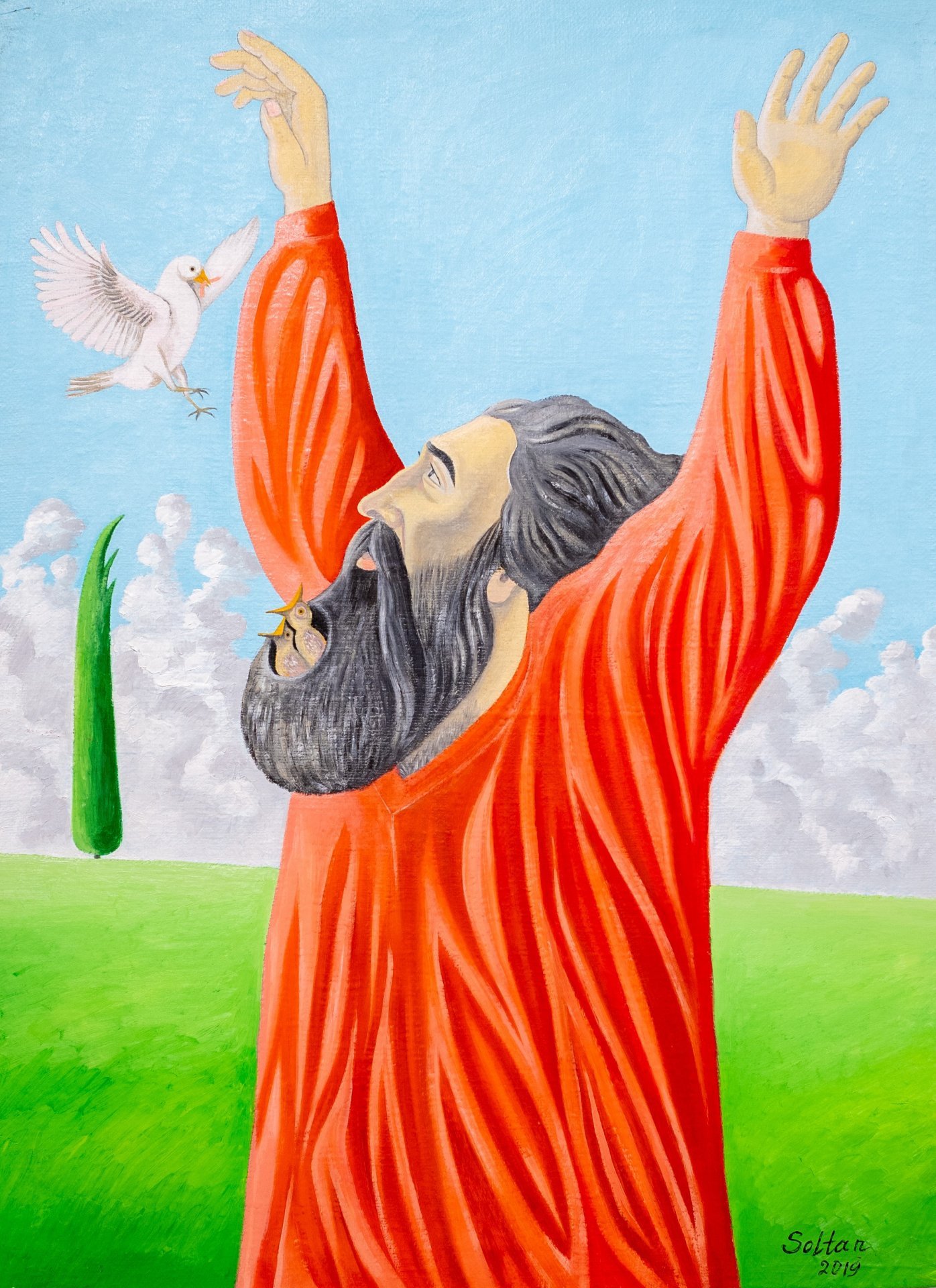 Bird-fancier Painting by Soltan Soltanli - Jose Art Gallery