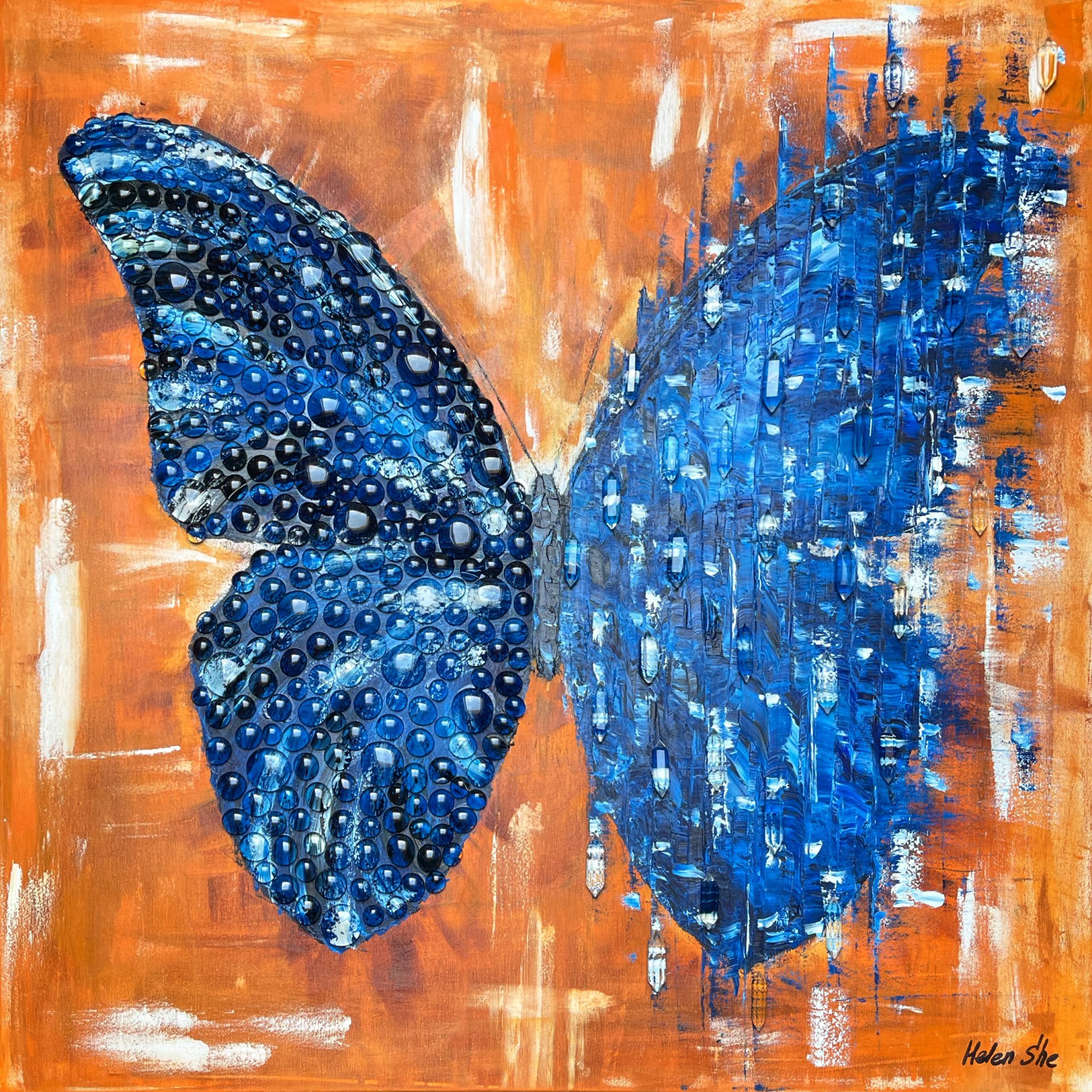 BUTTERFLY MATRIX Painting by Helen She - Jose Art Gallery