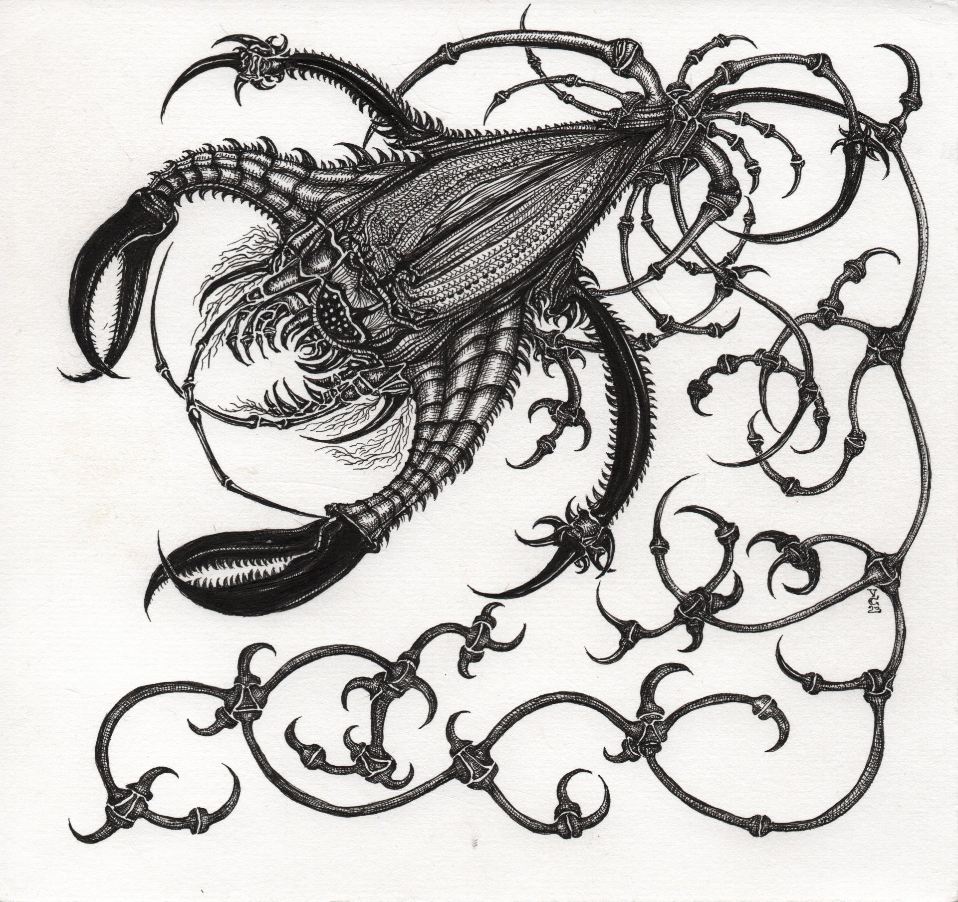 Monster space Drawing - Vitas Chernyauskas