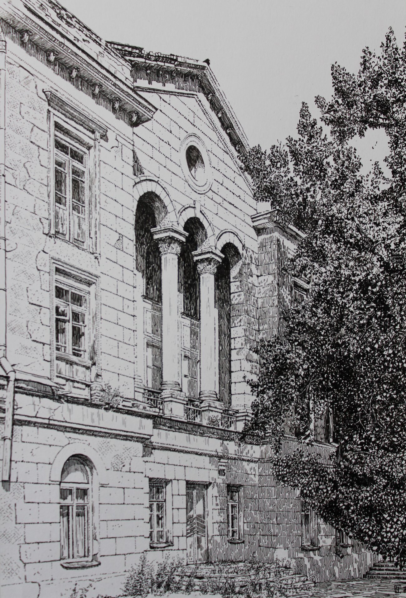 Forgotten building Drawing - Spartak Chernyshov