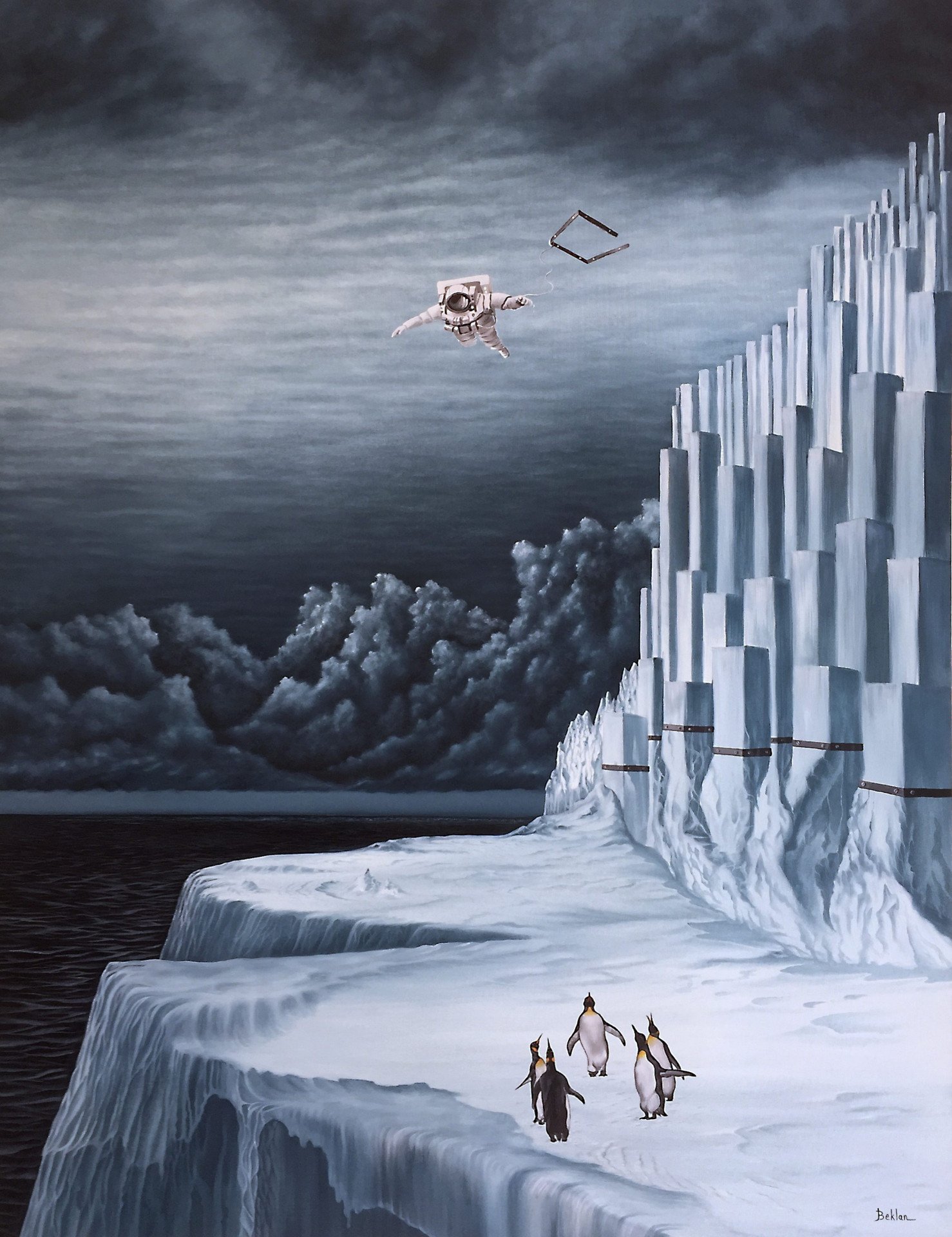 Ice Handcuffs Painting by Beklan Kizilcay - Jose Art Gallery