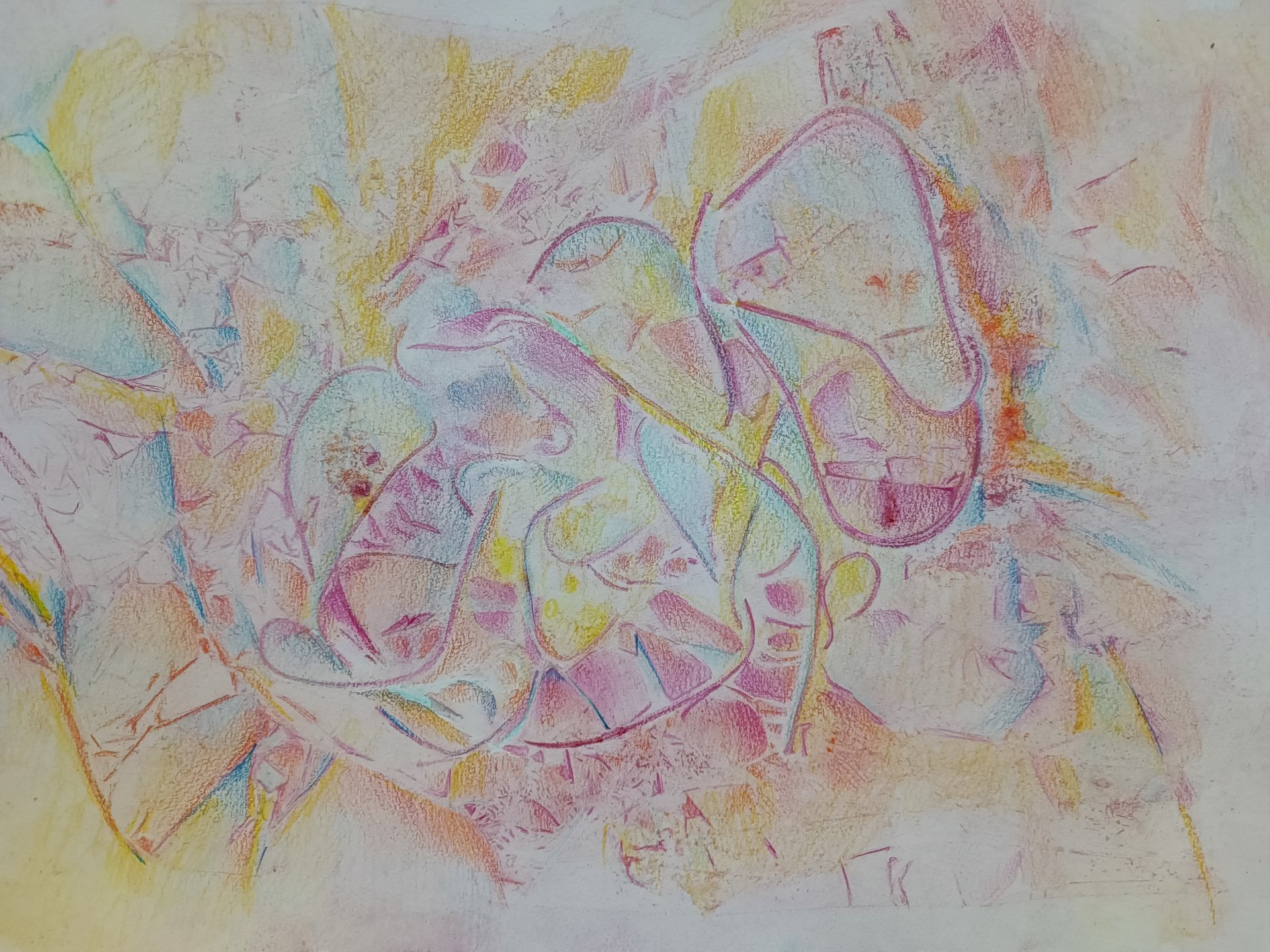 Fusion of Souls Drawing - Julia Solarte - Jose Art Gallery