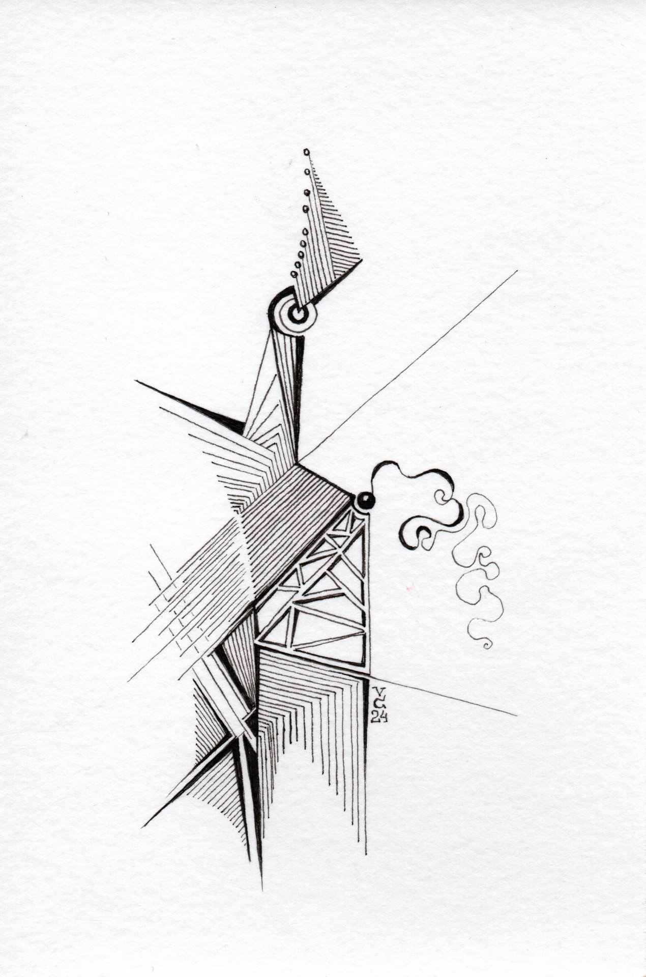 Space of Variations. Thoughts Drawing - Vitas Chernyauskas