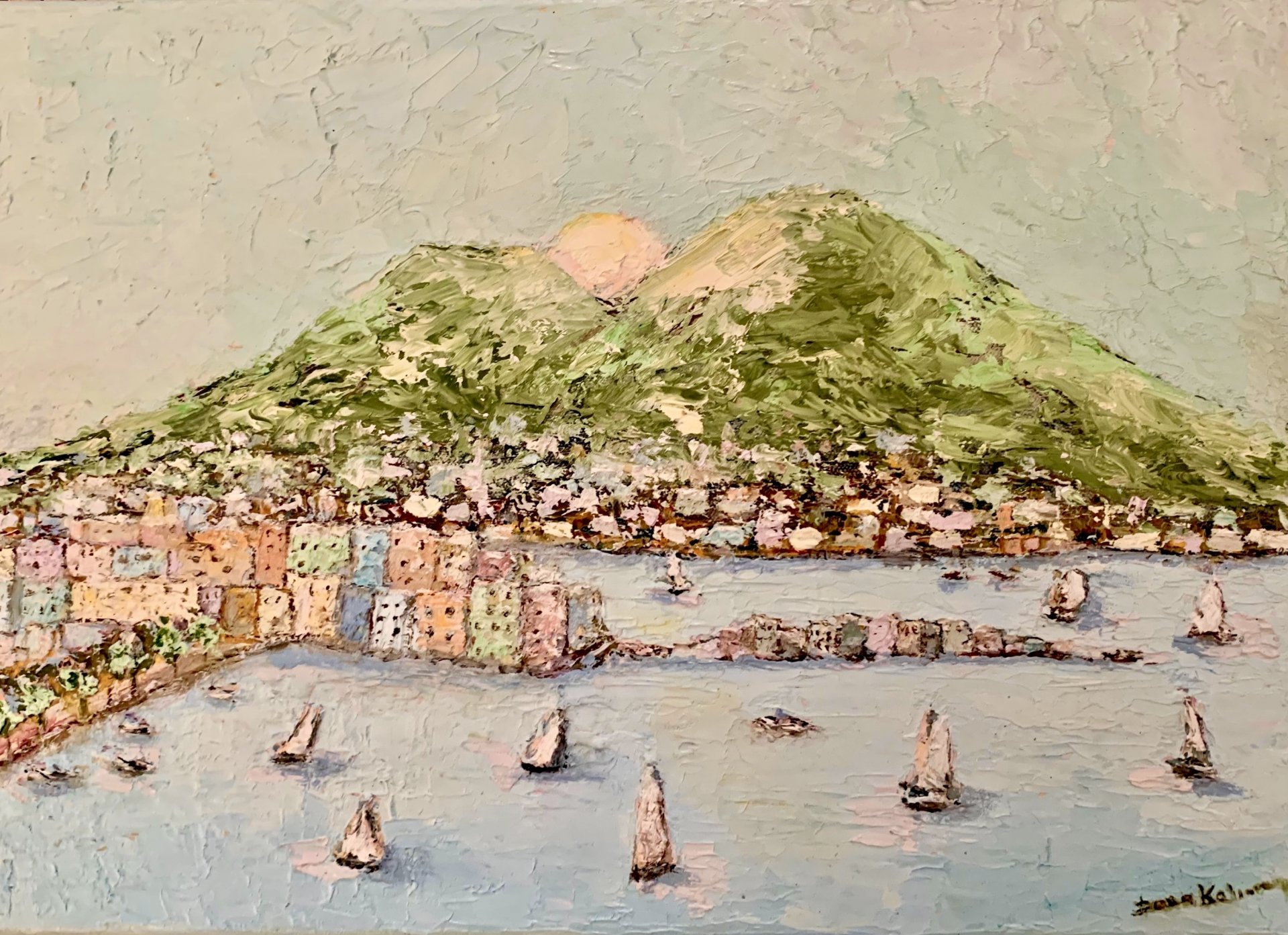 Картина «Vesuvius in the glow of dawn», Dora Kalinova